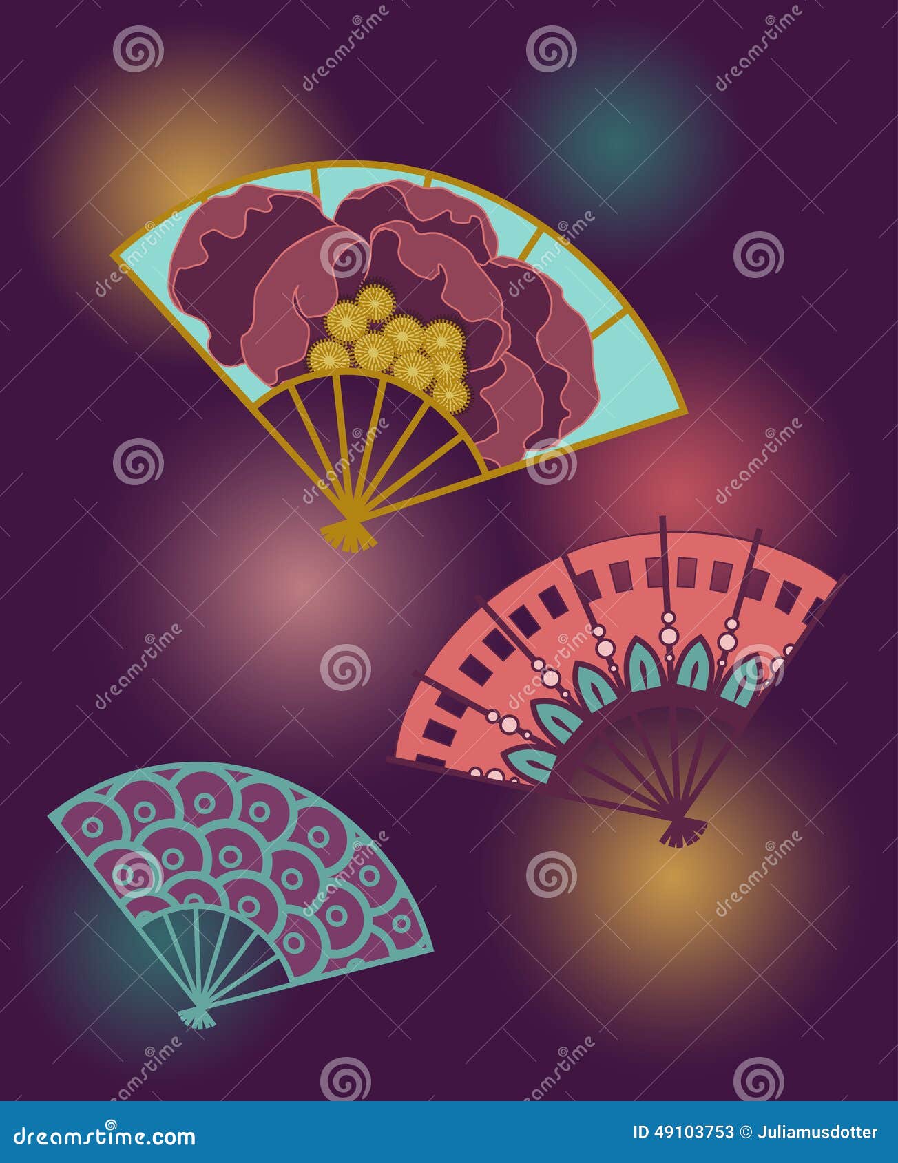 Fans Pattern Vector Illustration | CartoonDealer.com #28534804