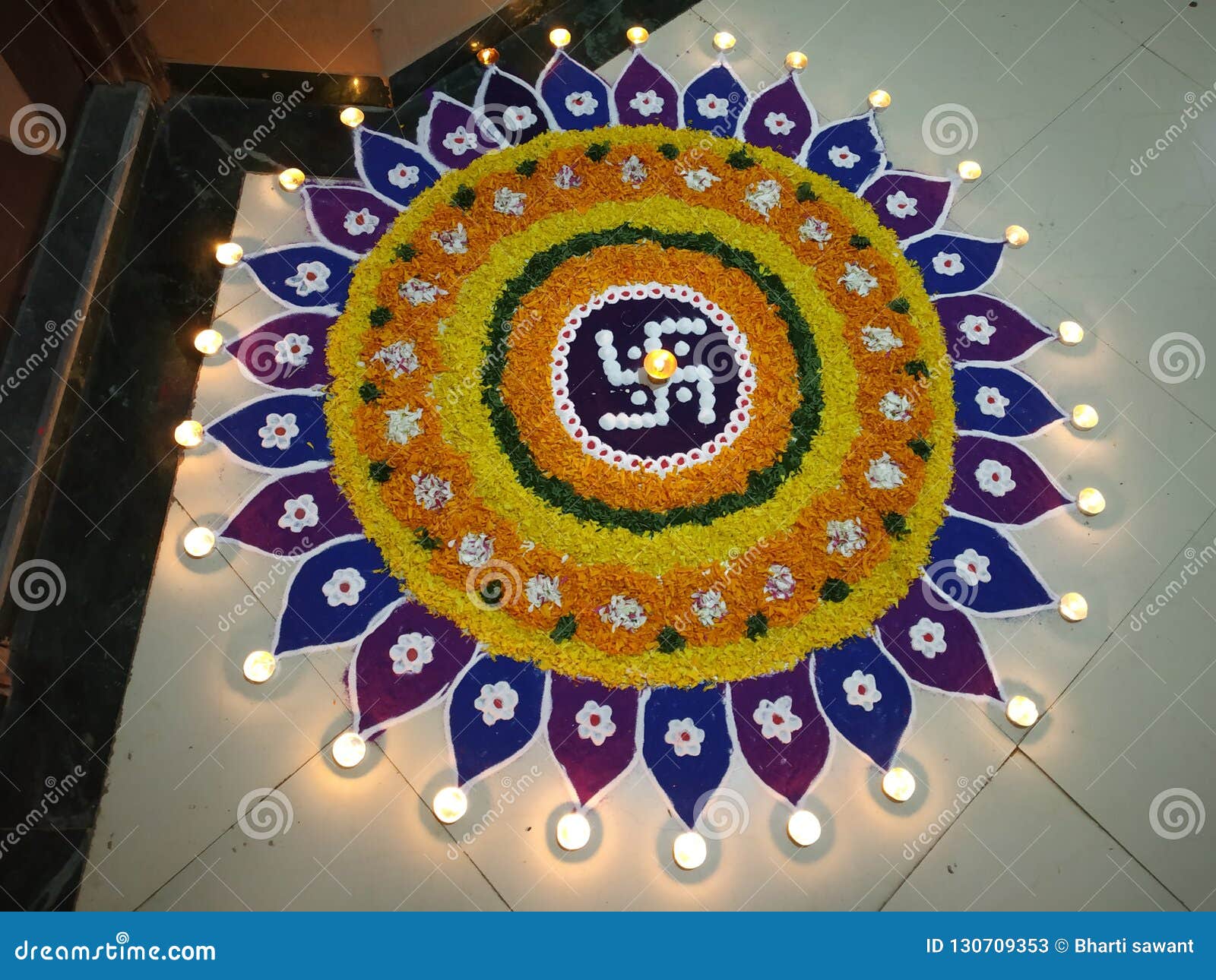 Festival Rangoli diwali stock image. Image of festival - 130709353