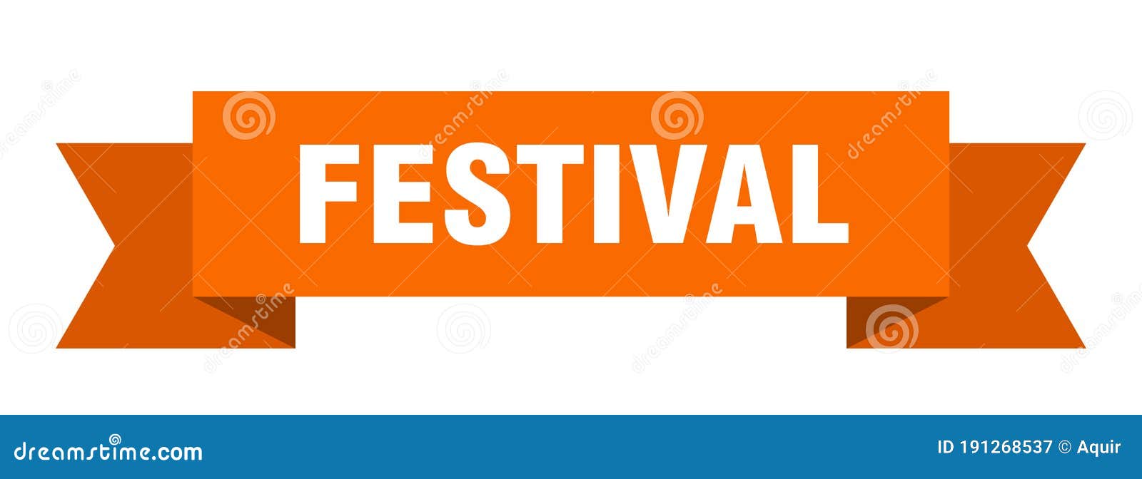 Festival ribbon. stock vector. Illustration of insignia - 191268537