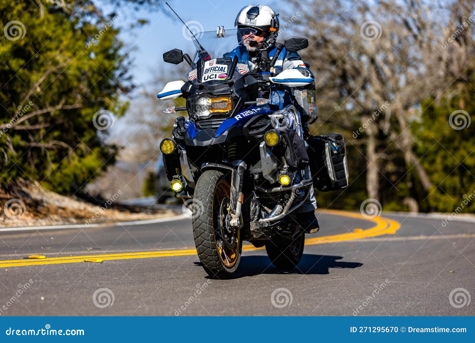 Festival Security on a Motorcycle during the Cedar Hill Race Festival ...