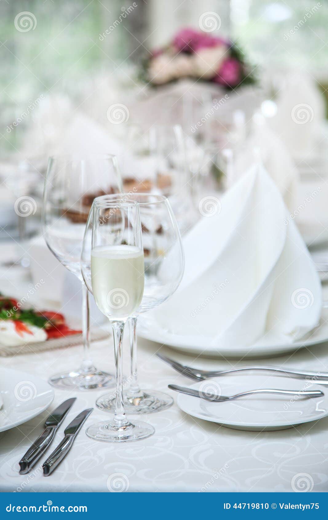 Festival Table Setting at the Restaurant. Stock Photo - Image of ...