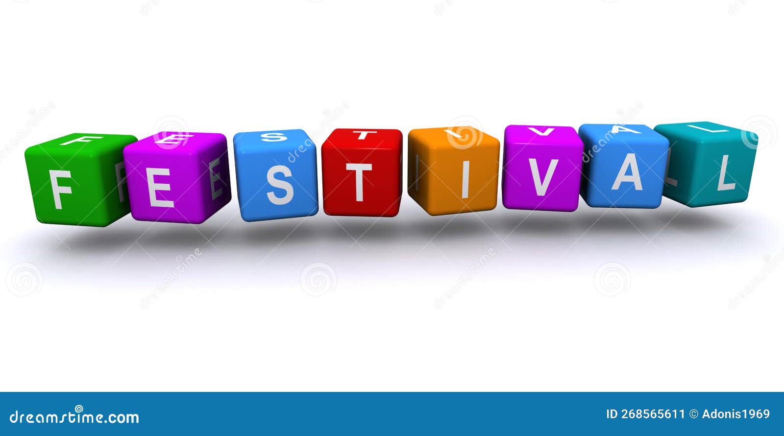 Festival Word Block on White Stock Illustration - Illustration of ...