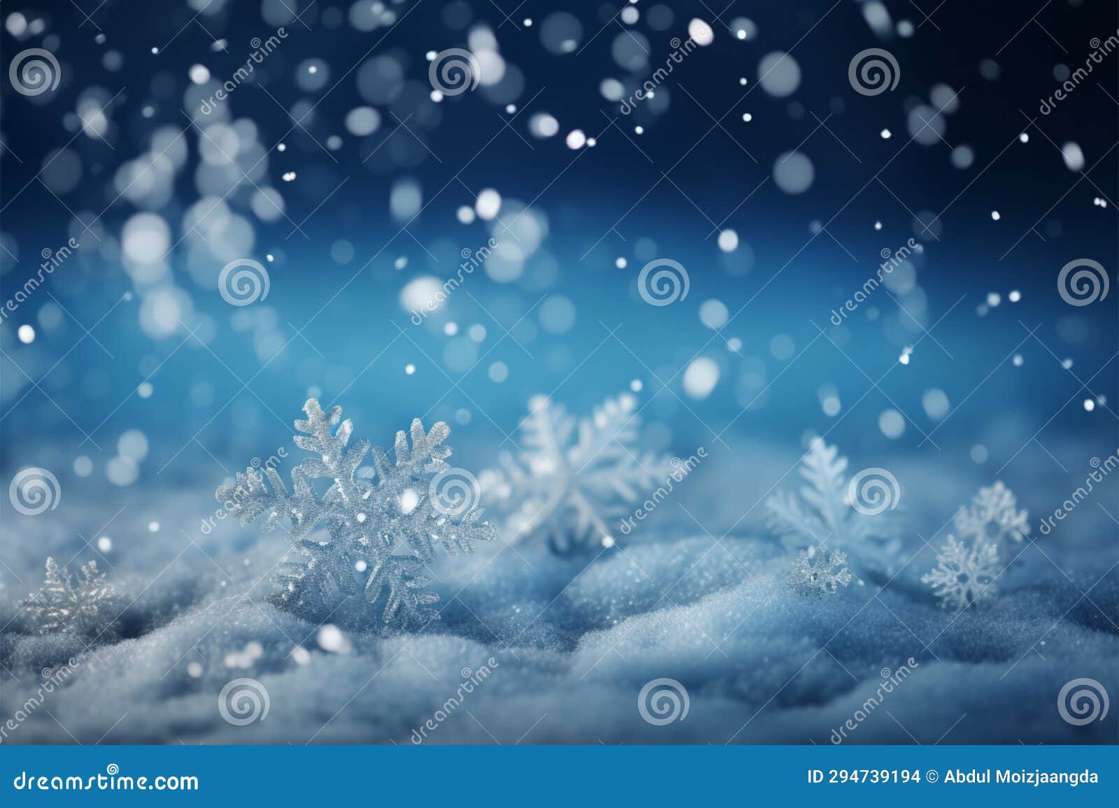A Festive Backdrop Featuring Snowflake In The Illustration ...