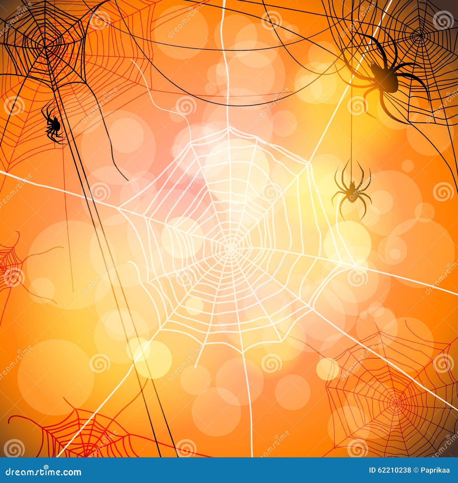 Festive Backdrop with Spiders and Web Stock Vector - Illustration of ...