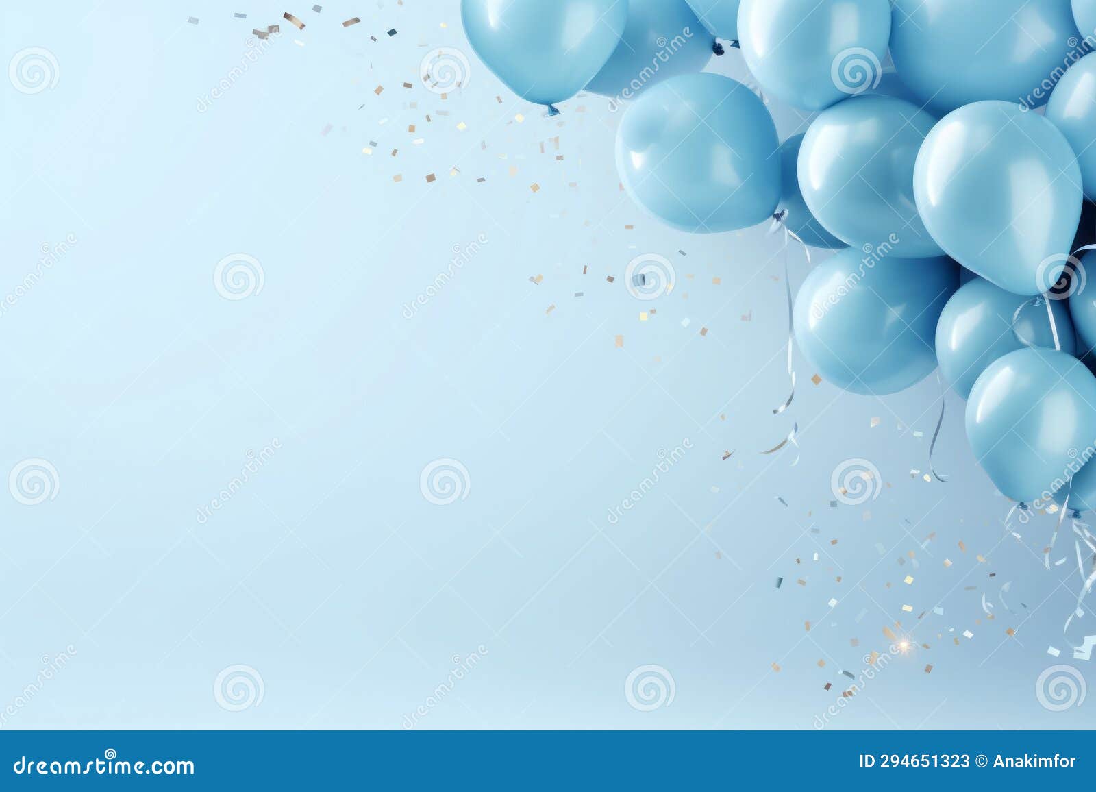 Festive Background with Blue Balls. Stock Image - Image of happy ...