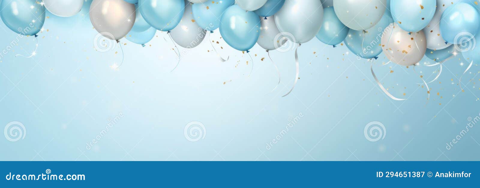 Festive Background with Blue Balls. Stock Image - Image of party ...
