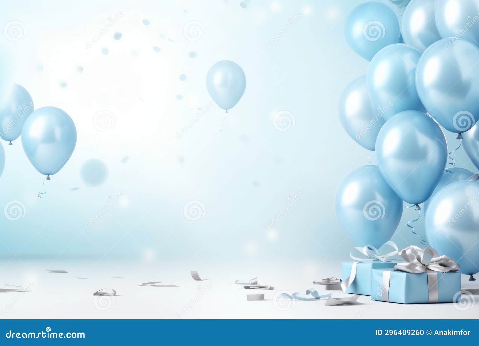 Festive Background with Blue Balls. Stock Photo - Image of woman, party ...
