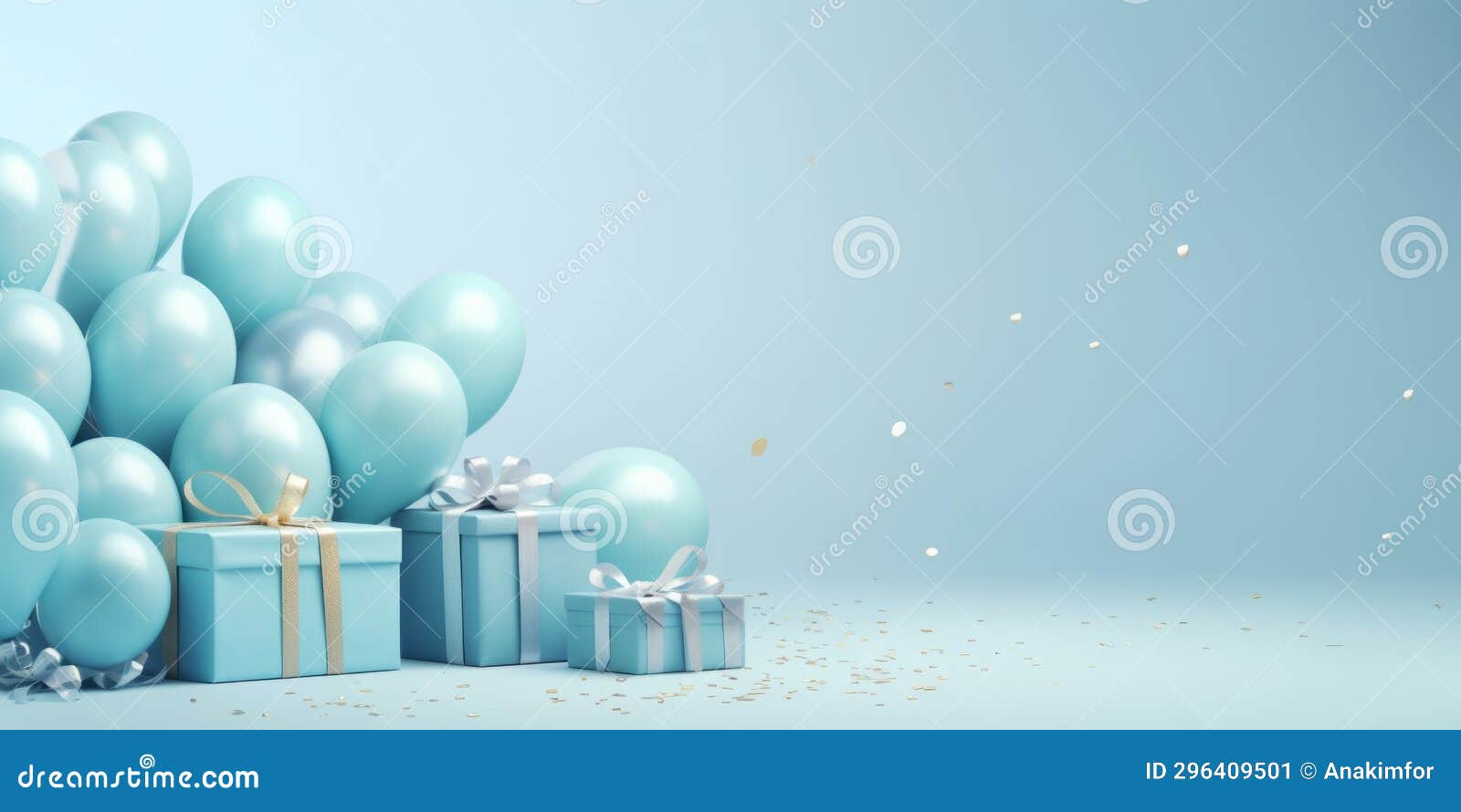 Festive Background with Blue Balls. Stock Image - Image of celebrate ...