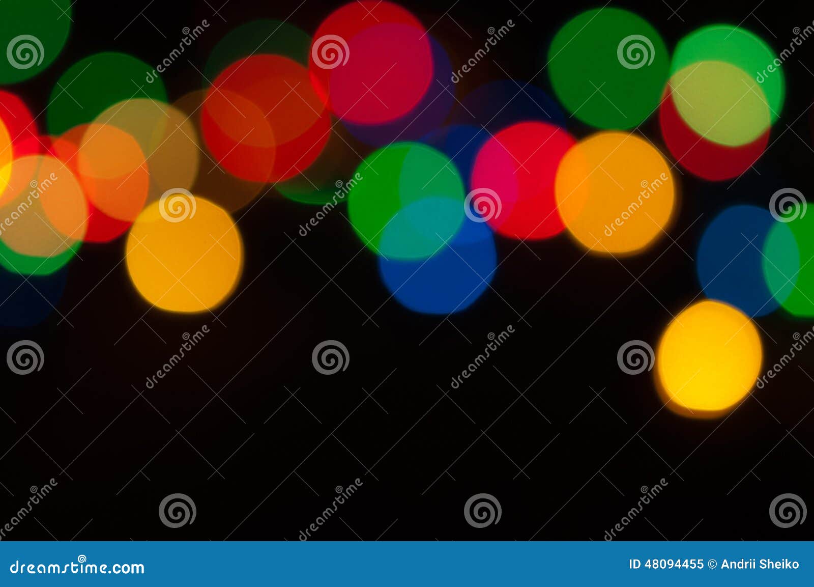 Festive Background with Colored Lights Stock Image - Image of bokeh ...