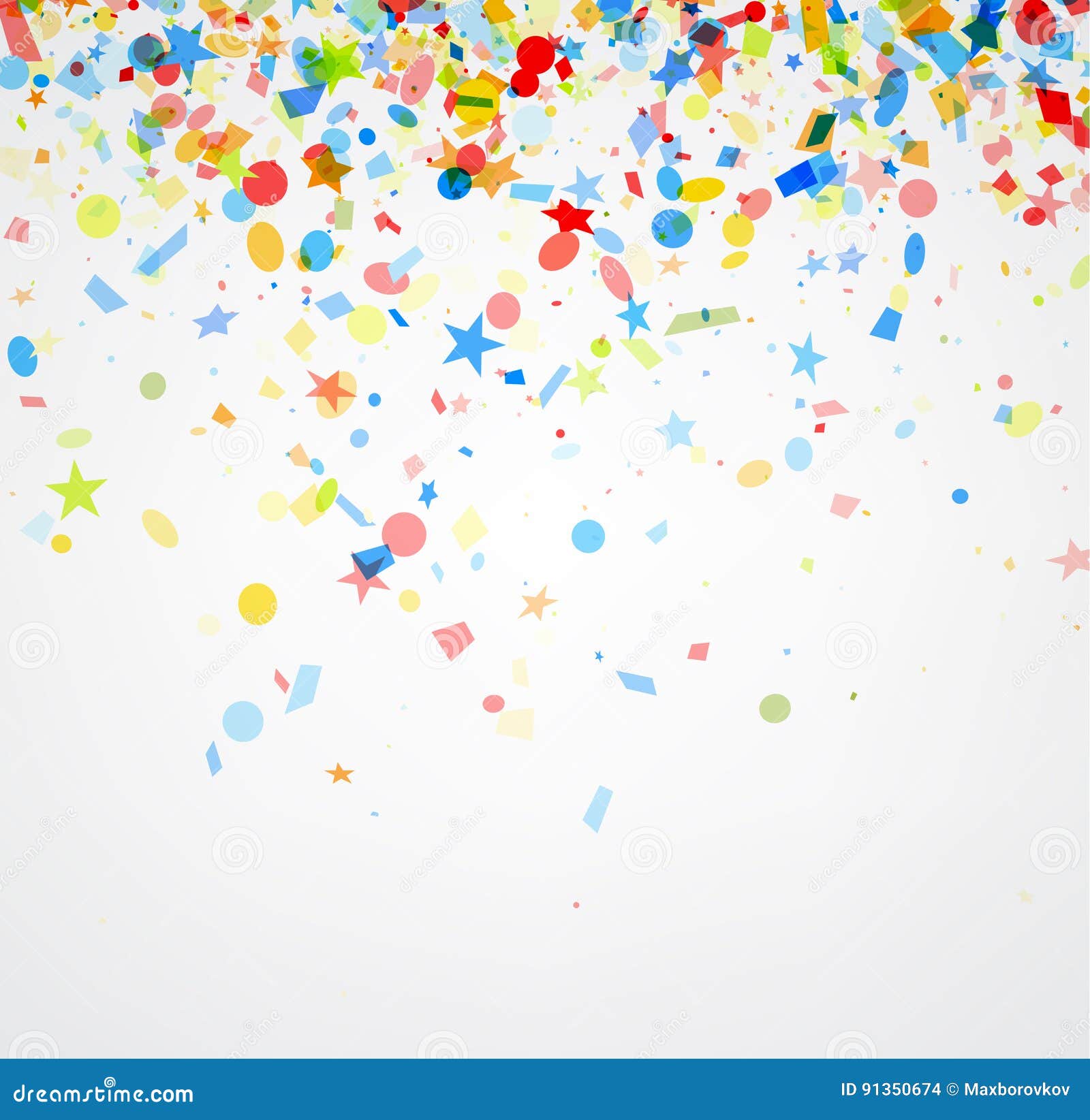 Festive Background with Colorful Confetti. Stock Vector - Illustration ...