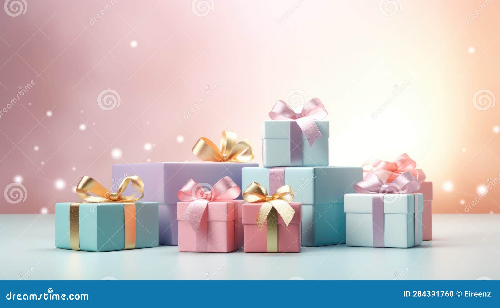 Festive Background with Gift Boxes with Place for Text. Celebration ...