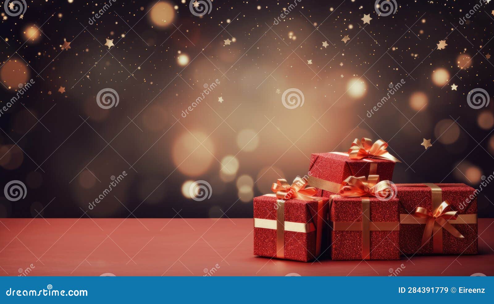 Festive Background with Gift Boxes with Place for Text. Celebration ...