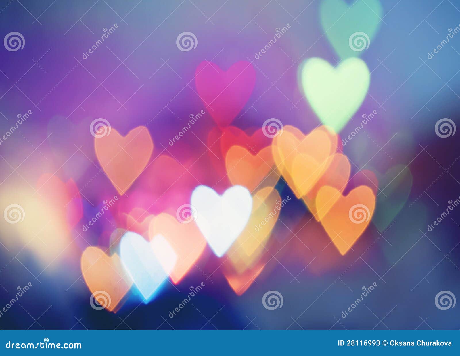 Festive Background with Heart Shaped Bokeh Stock Image - Image of magic ...
