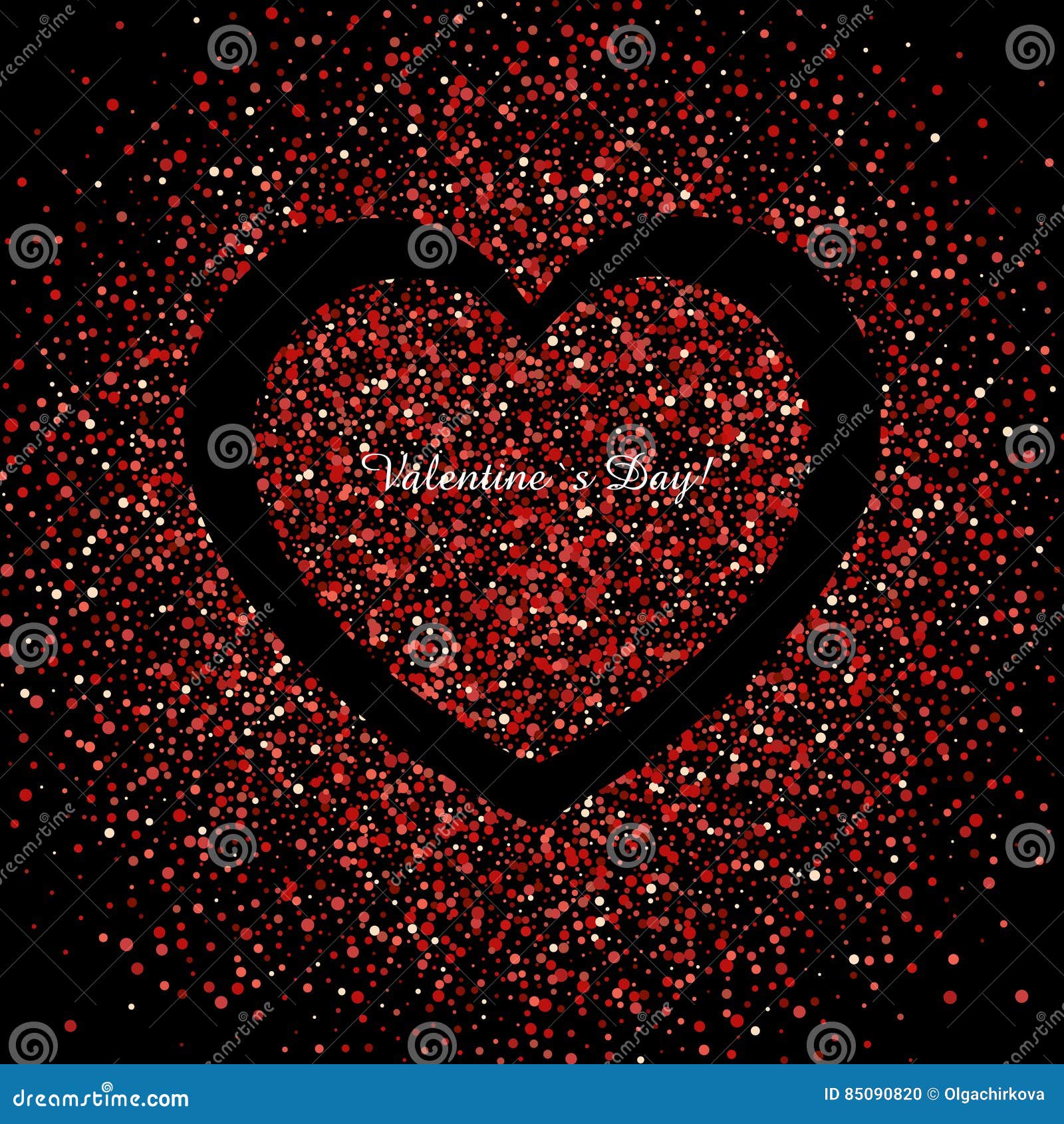 Festive Background with Hearts Made of Glitters Stock Vector ...