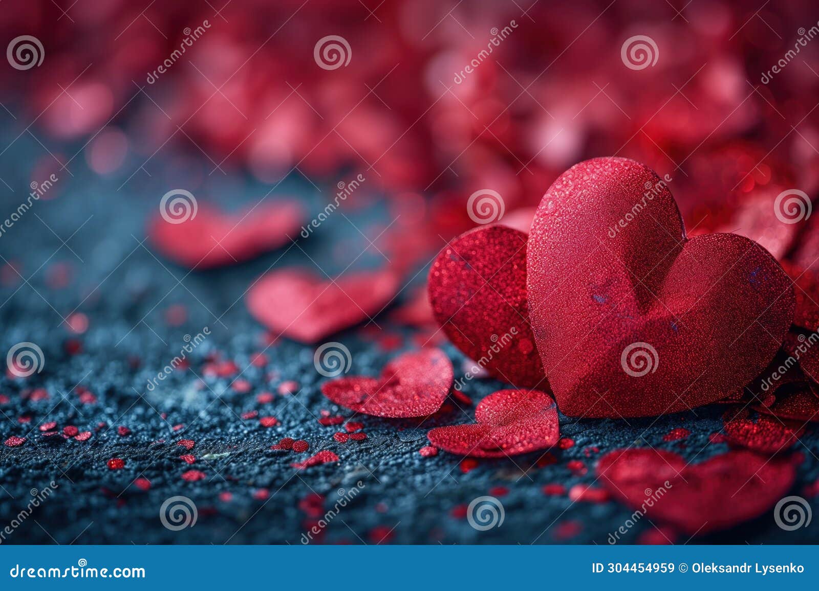 Festive Background with Hearts Stock Illustration - Illustration of ...