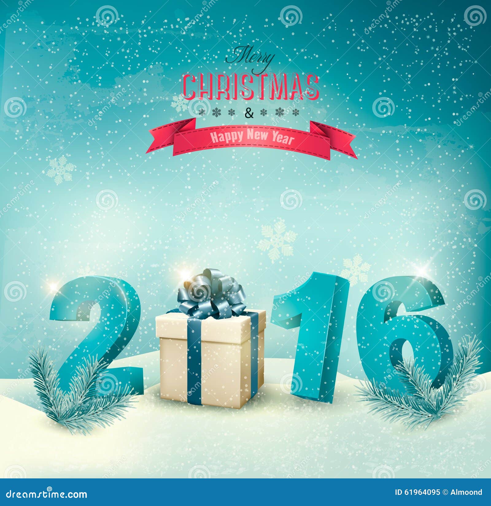 Festive Background 2016 Numbers Gift Box Stock Illustrations – 2 ...