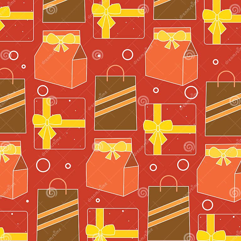 Holiday Gift Pattern with Red Accents Vector Stock Vector ...