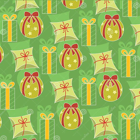 Holiday Gift Pattern with Red Accents Vector Stock Vector ...