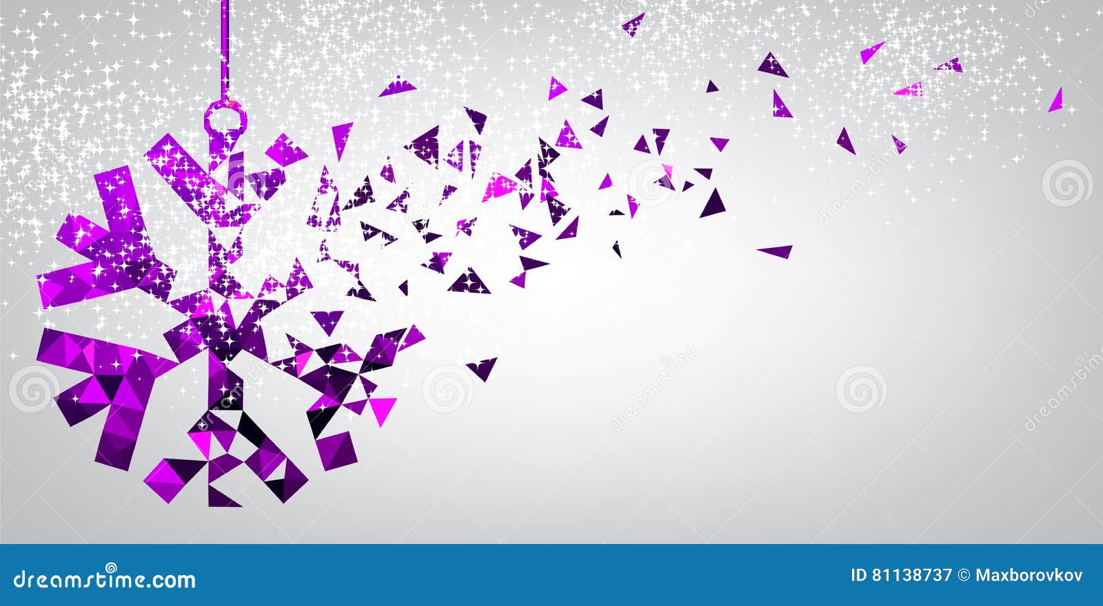 Festive Background with Purple Snowflake. Stock Vector - Illustration ...