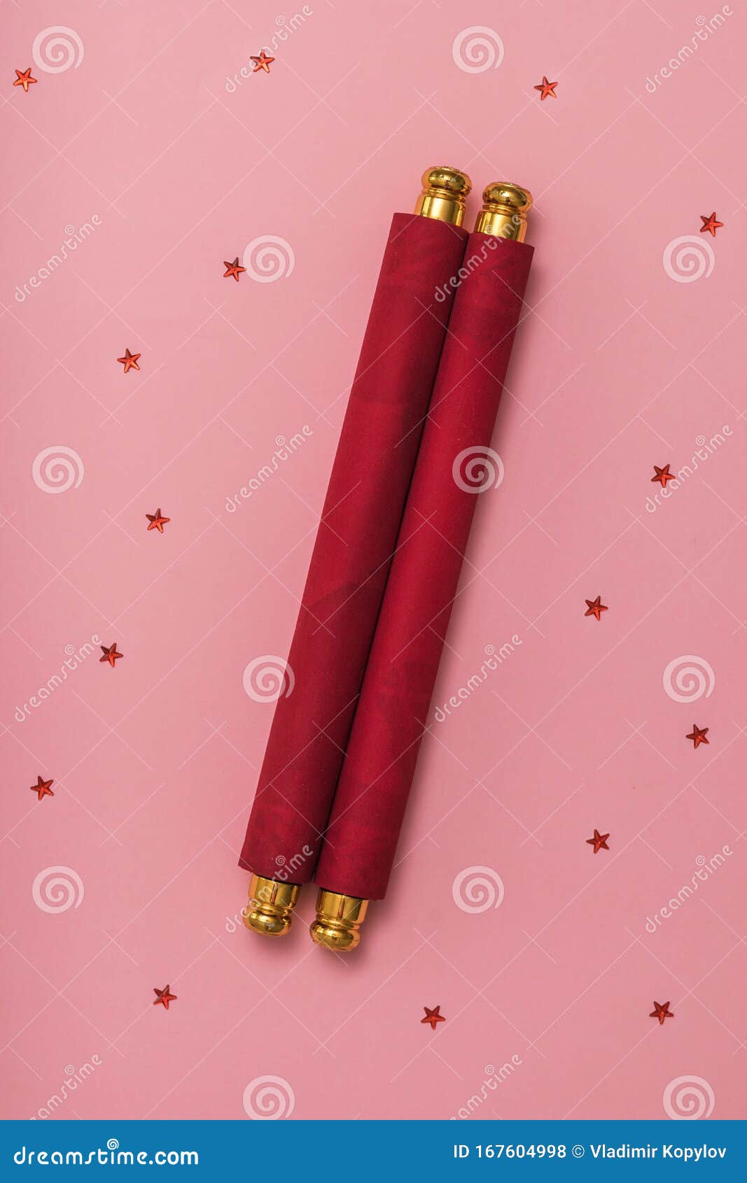 Festive Background with a Twisted Red Scroll. Stock Photo - Image of ...