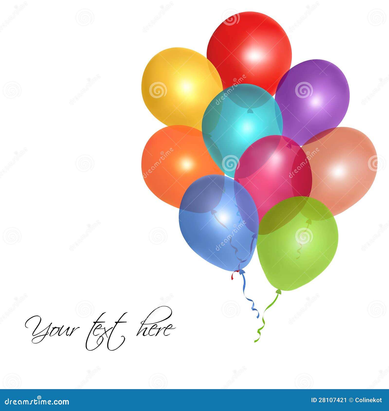 Festive balloons stock vector. Illustration of anniversary - 28107421