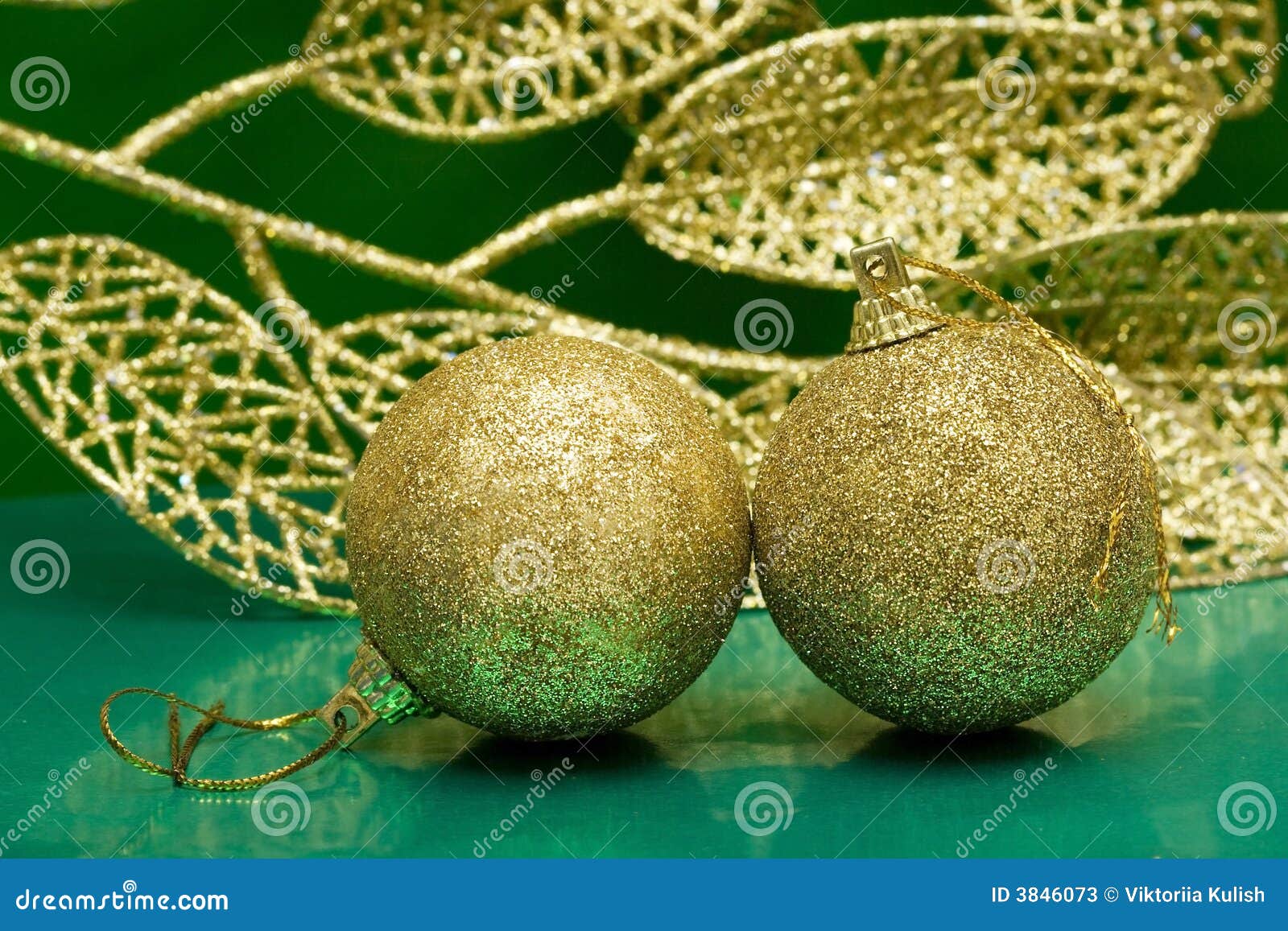 Festive Balls and Christmas Tree Stock Image - Image of card, branch ...