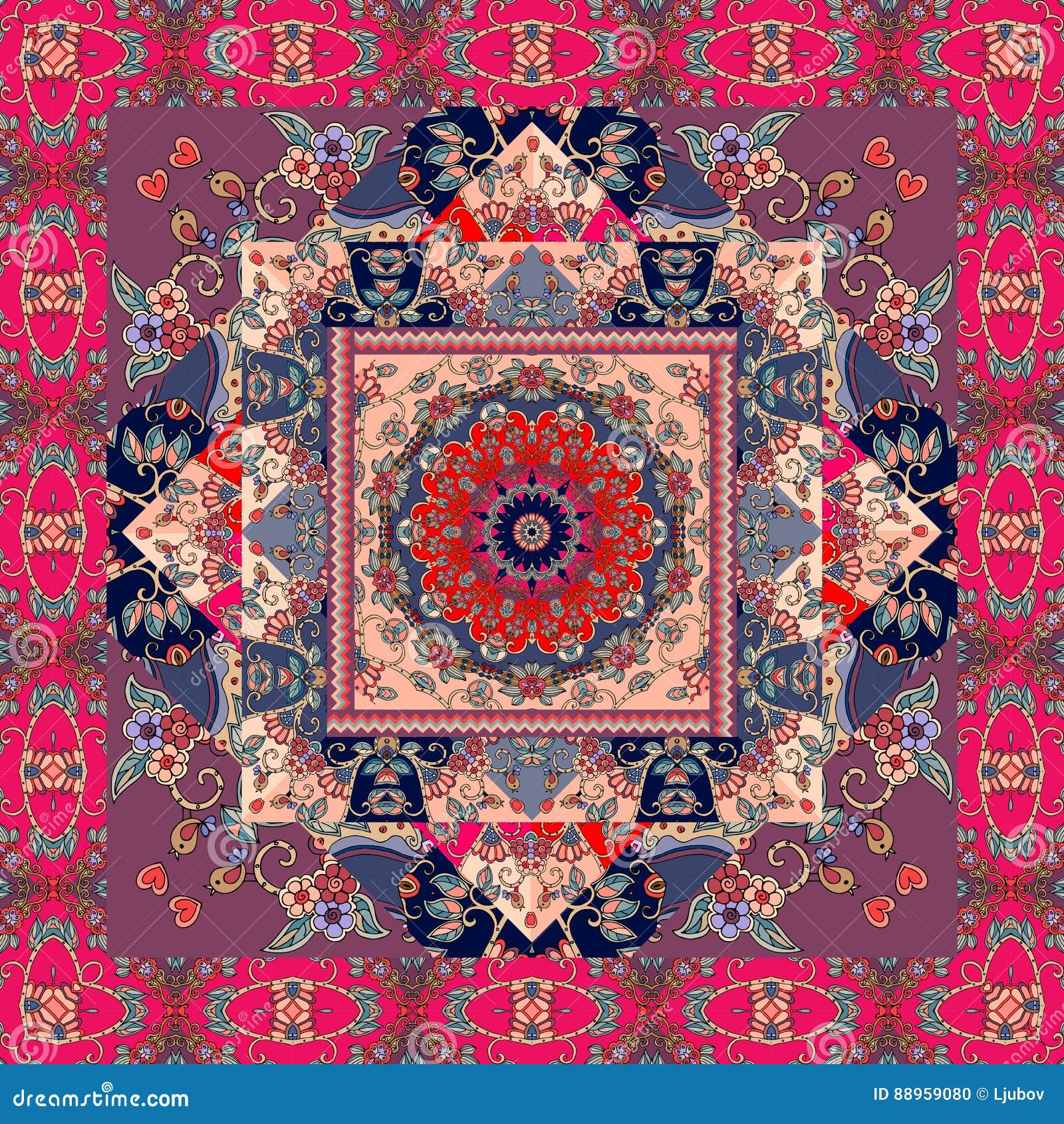 Festive Bandana Print, Blanket, Pillowcase, Rug. Beautiful Patchwork ...