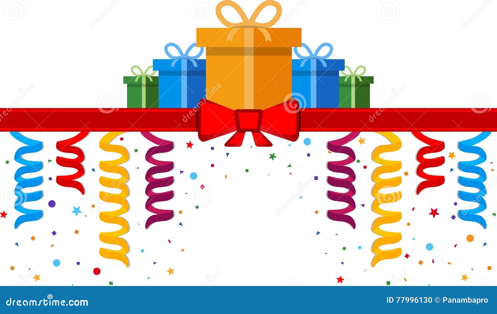 Festive banner stock vector. Illustration of hanging - 77996130