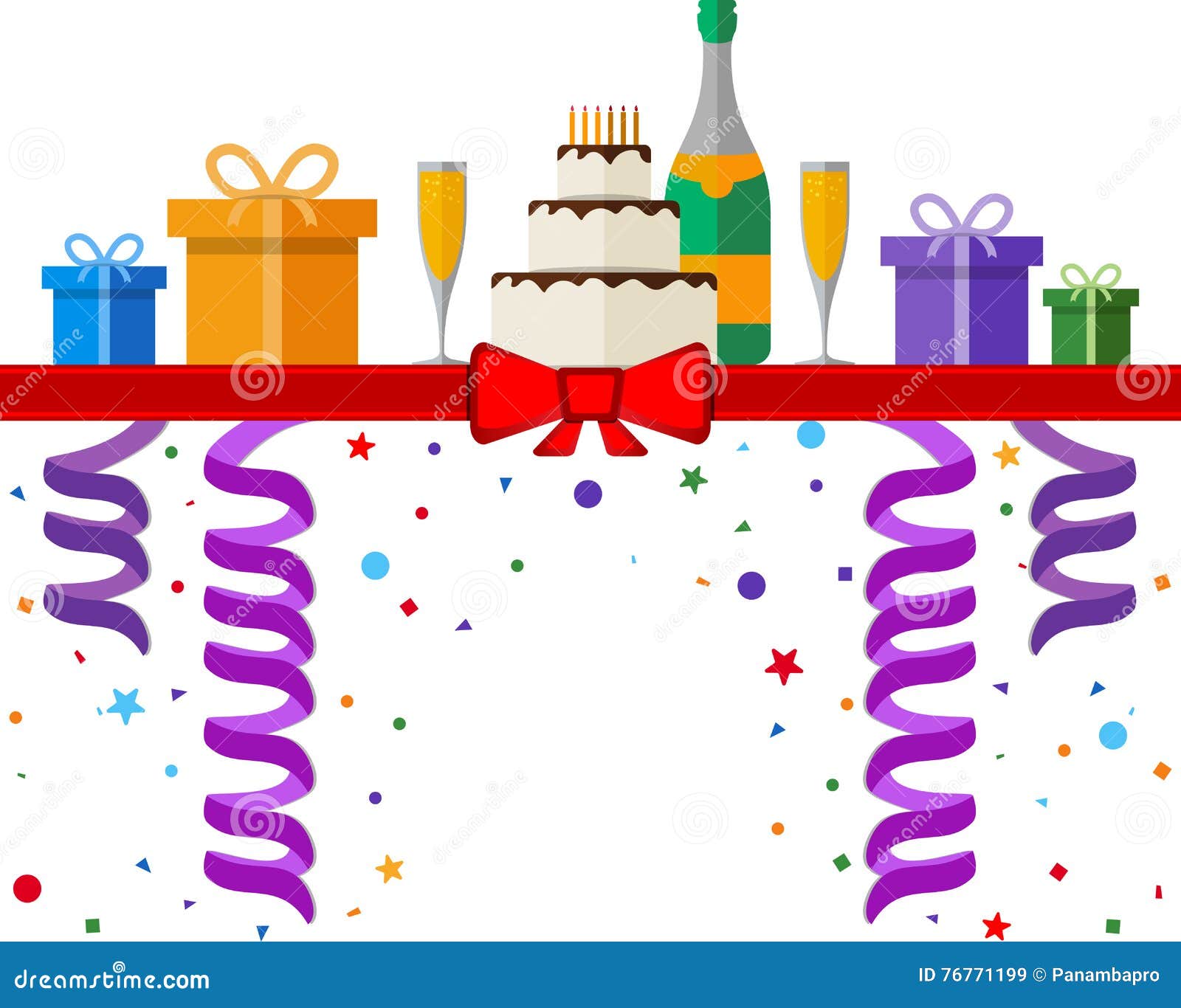 Festive banner stock vector. Illustration of border, happy - 76771199