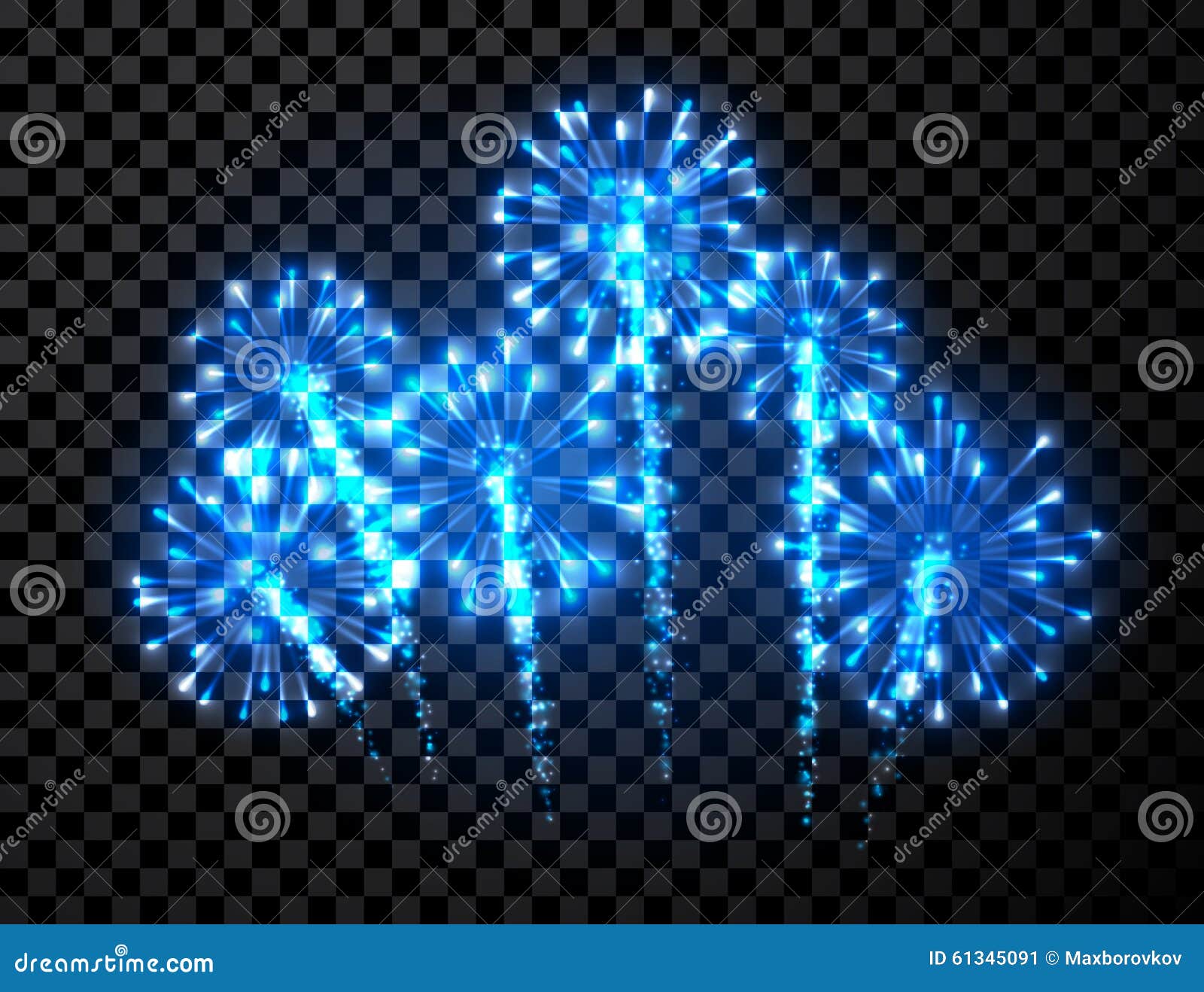 Festive Blue Firework Background Stock Vector - Illustration of ...