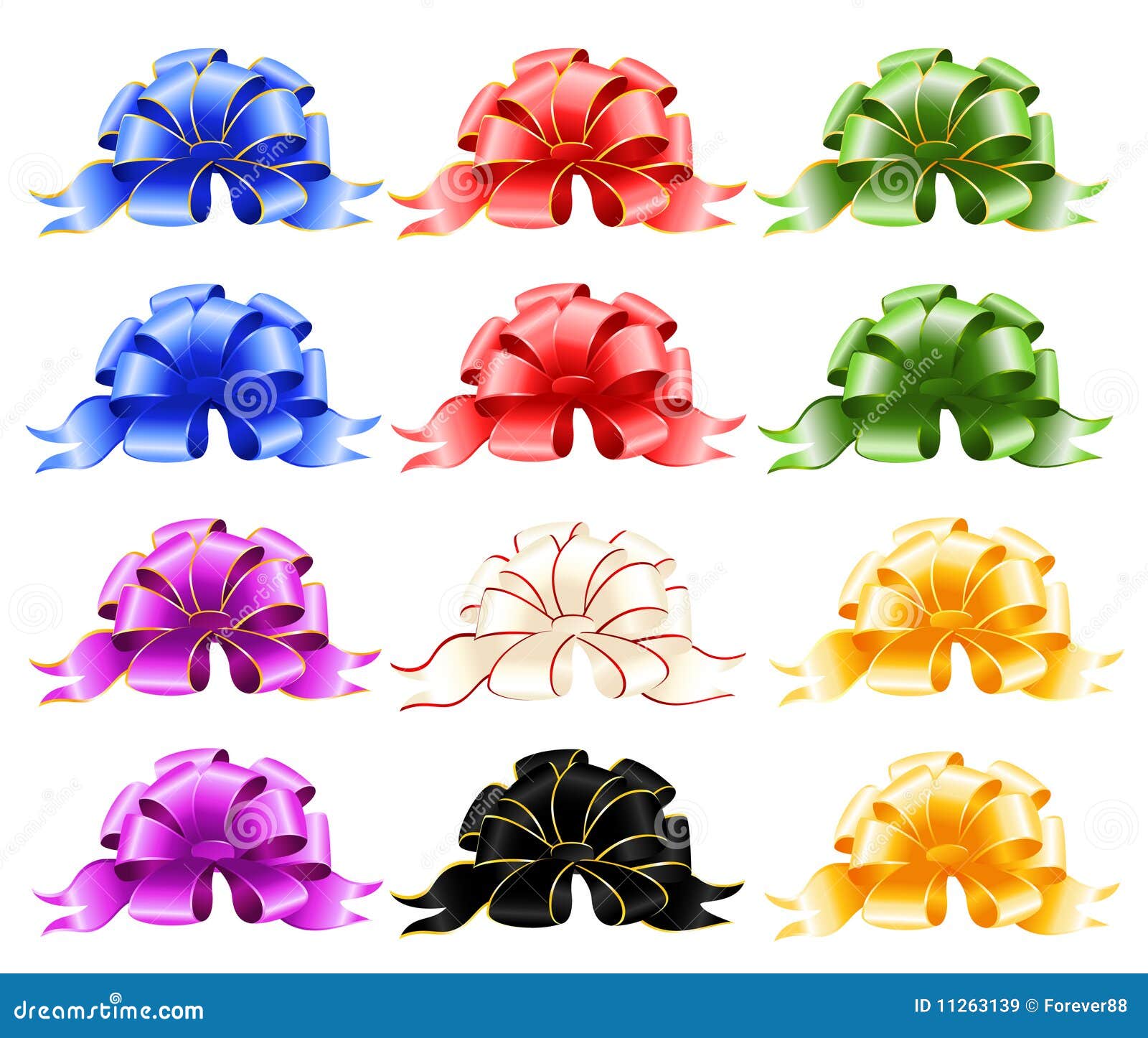 Festive bows stock vector. Illustration of christmas - 11263139