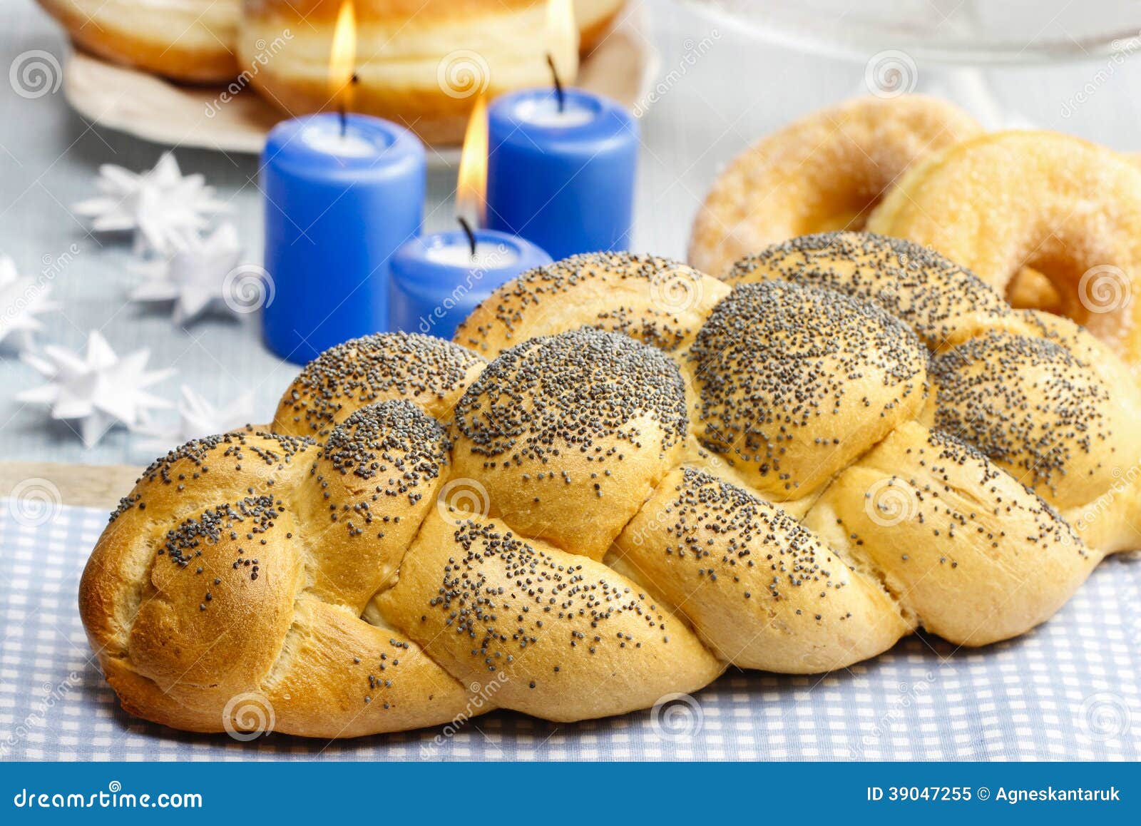 Festive bread stock image. Image of donut, cuisine, blue - 39047255