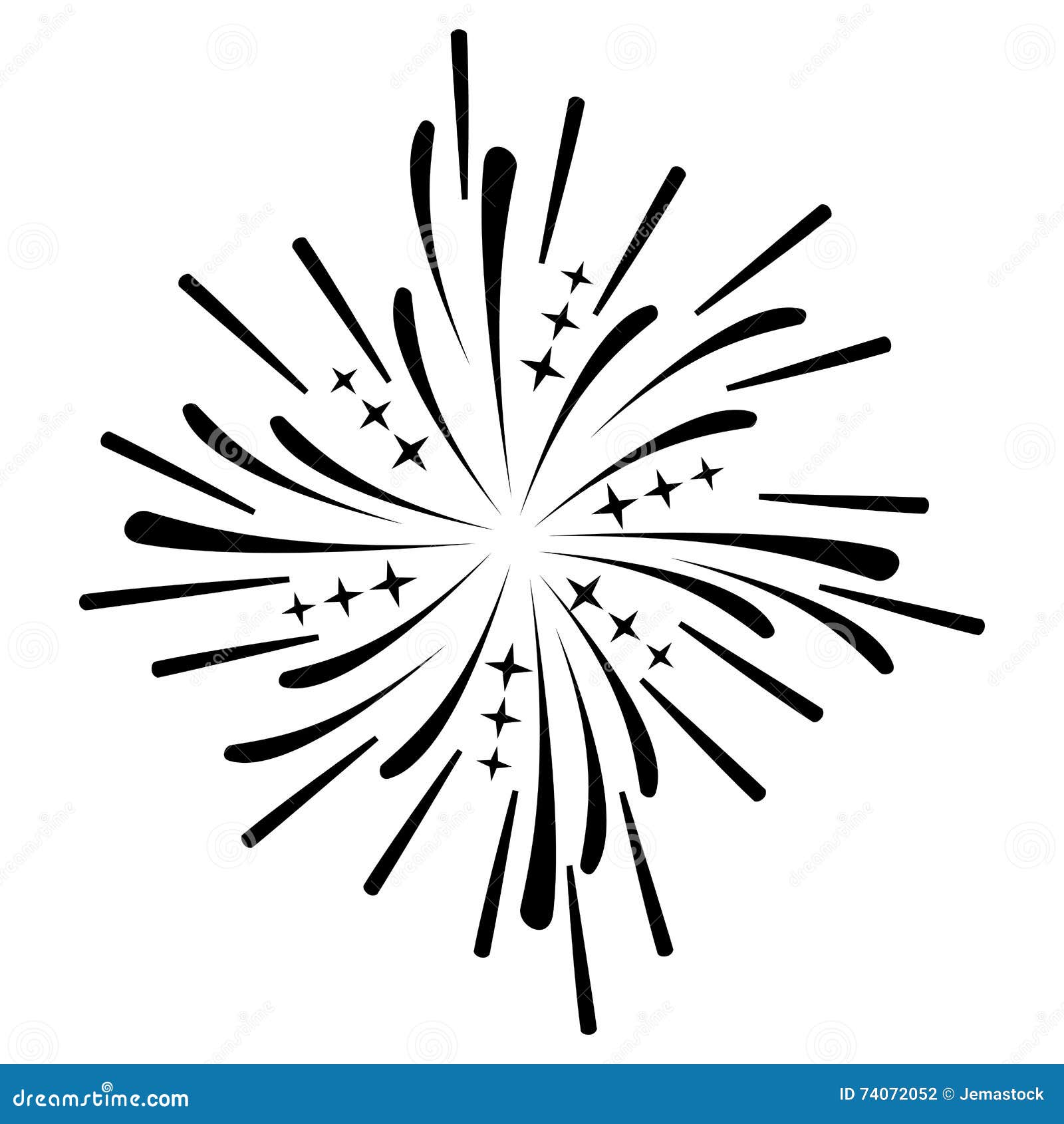Festive Burst Fireworks Icon Stock Illustration - Illustration of decor ...