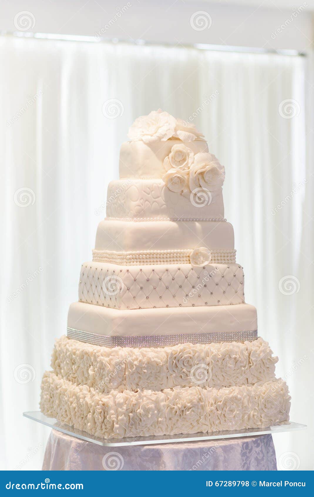 Festive Cakes on Display at a Wedding Reception Stock Photo - Image of ...