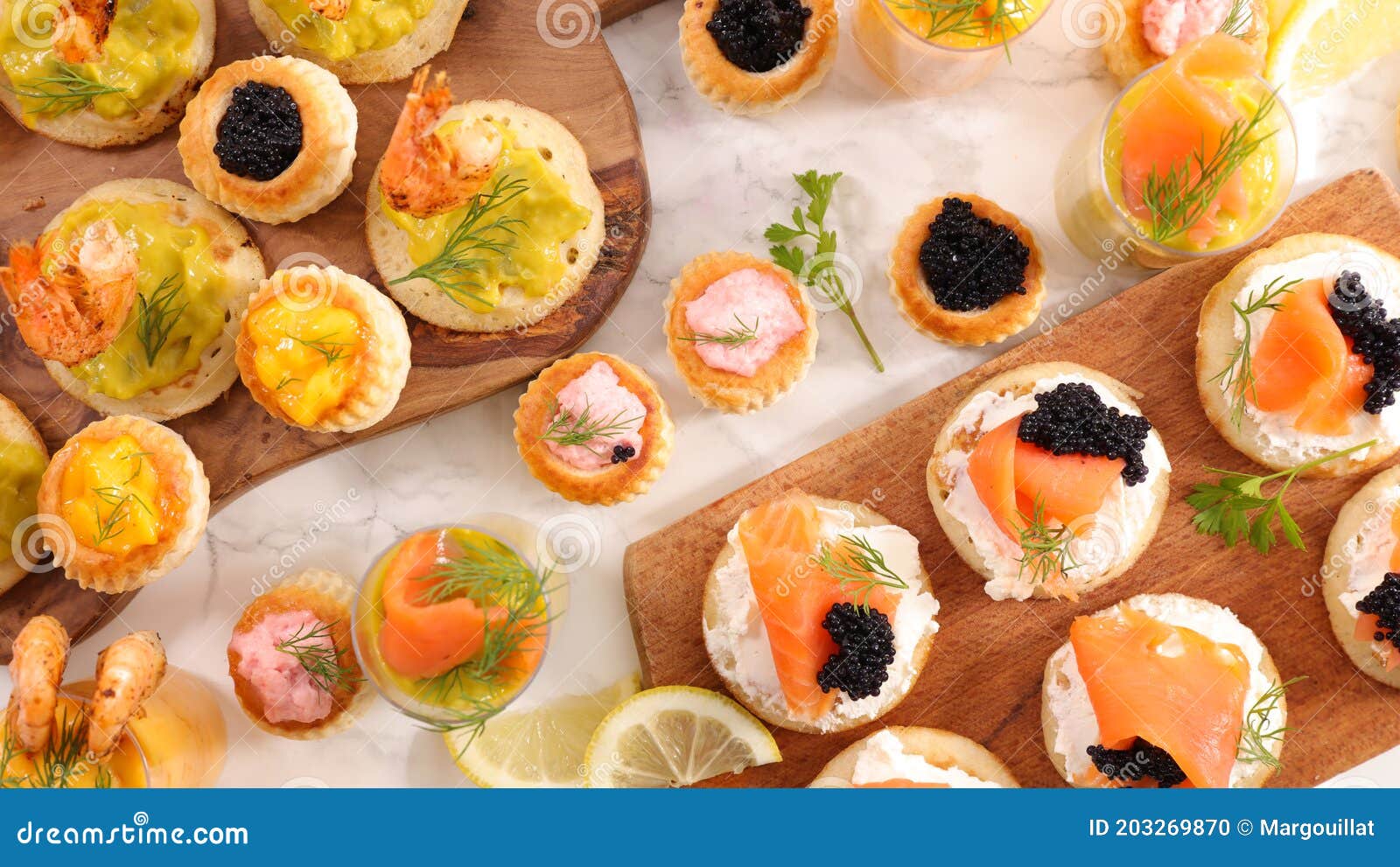 Festive canape stock photo. Image of food, banquet, snack - 203269870