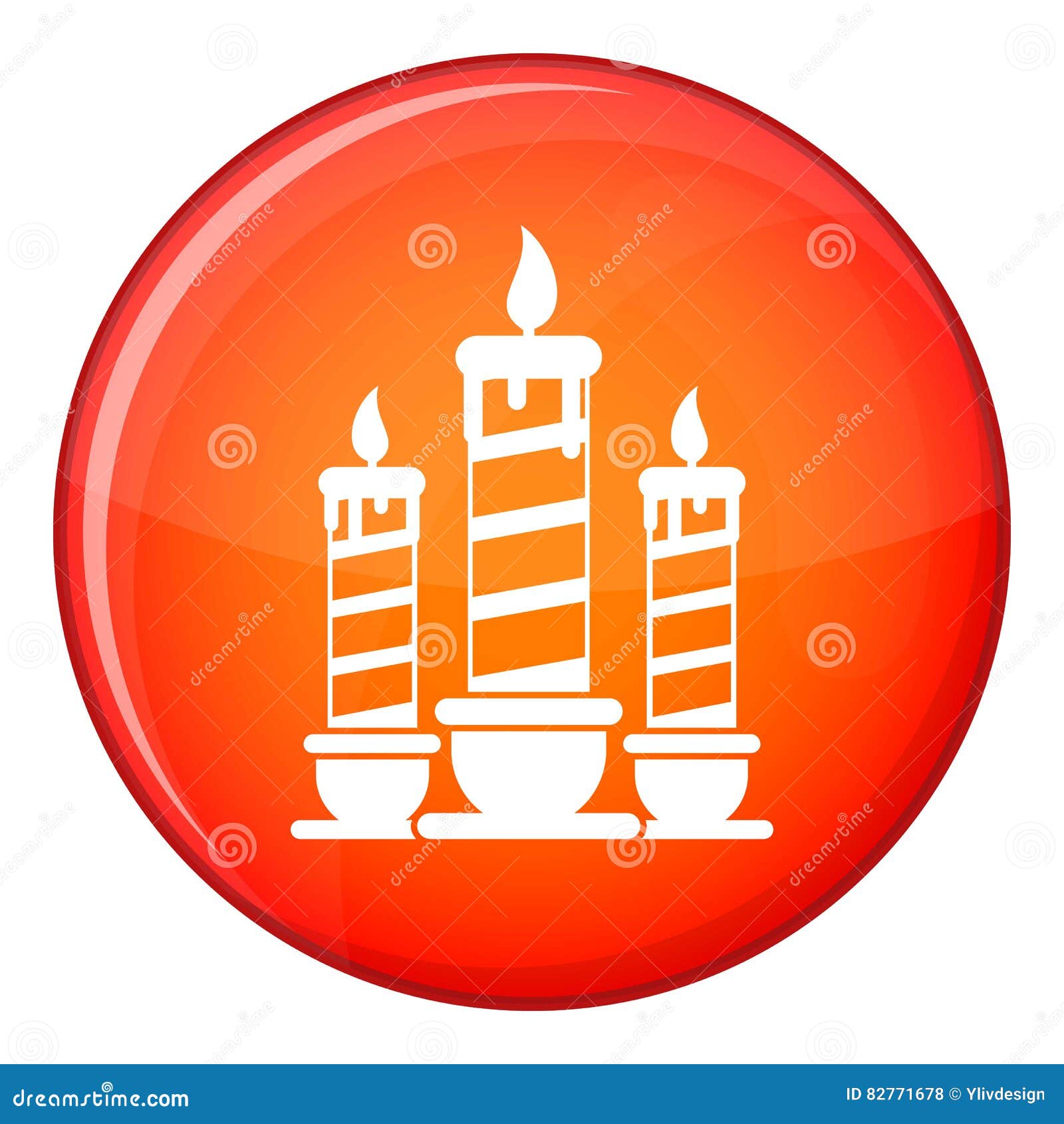 Festive Candles Icon, Flat Style Stock Vector - Illustration of ...