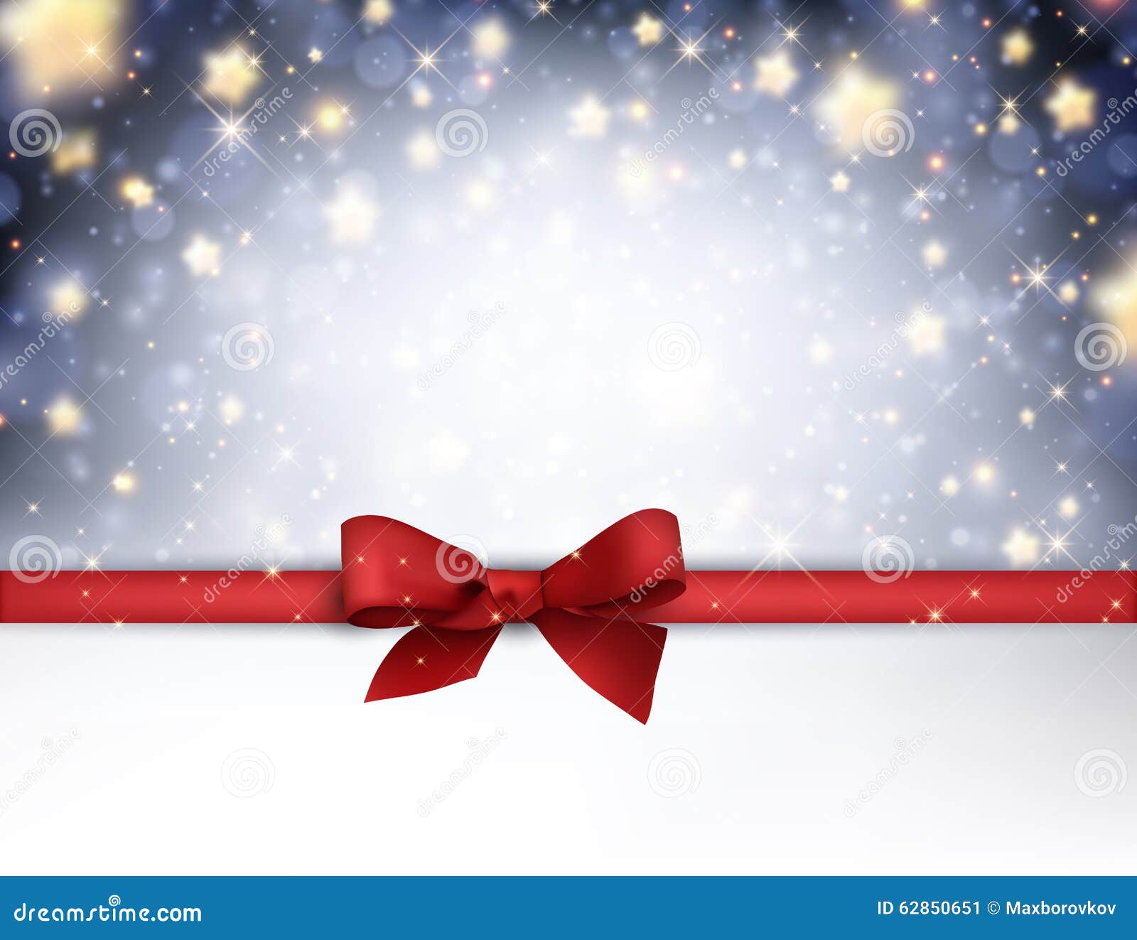 Festive card with bow stock vector. Illustration of confetti - 62850651