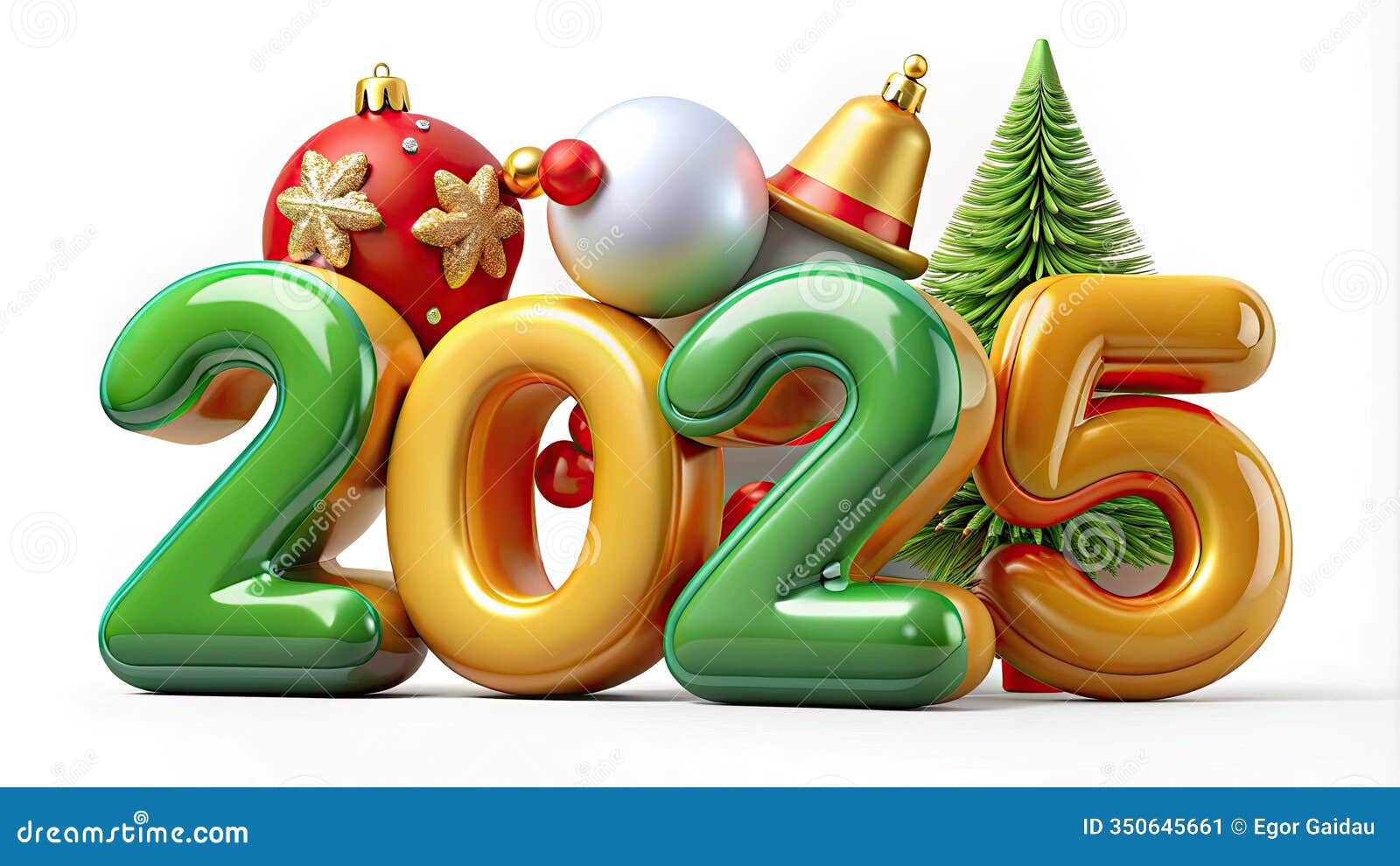 Festive 2025: Golden Numbers With Evergreen Garland And Twinkling ...