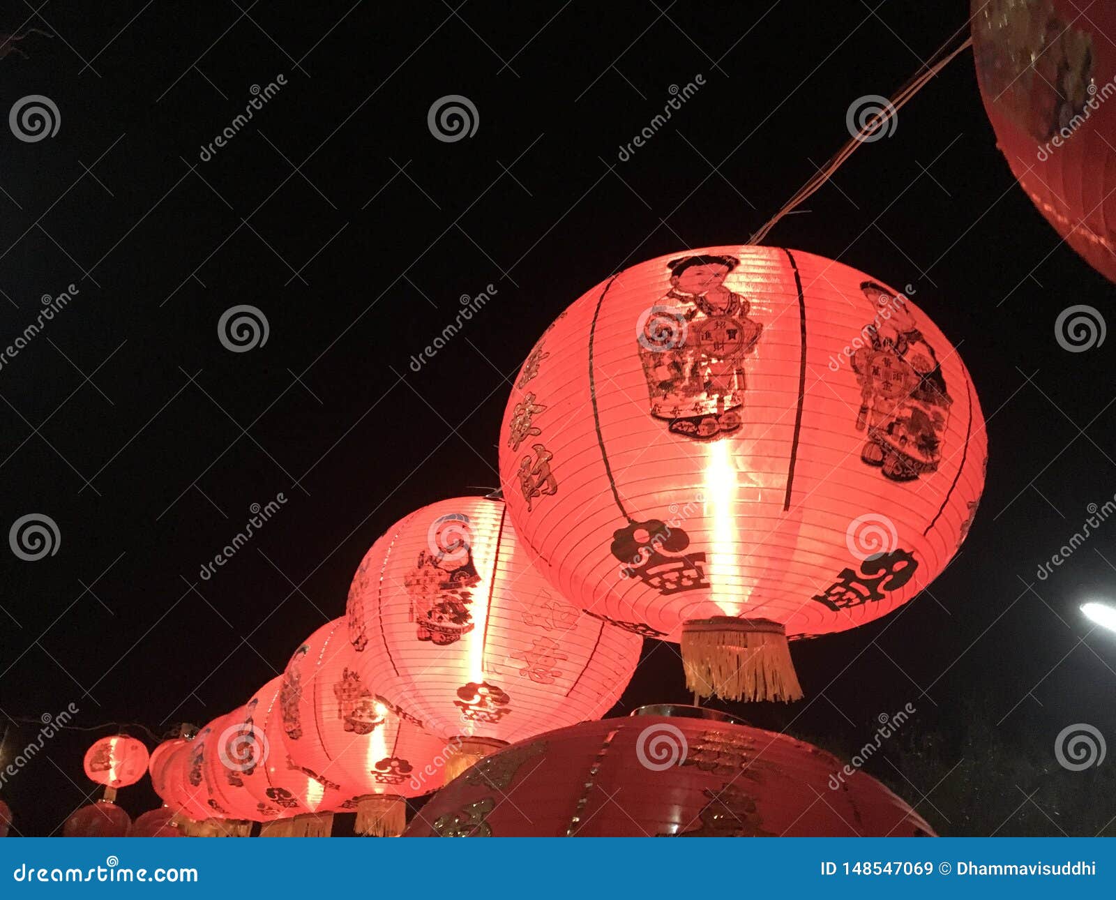 Festive Chinese Red Lanterns Stock Image - Image of chinese, festive ...