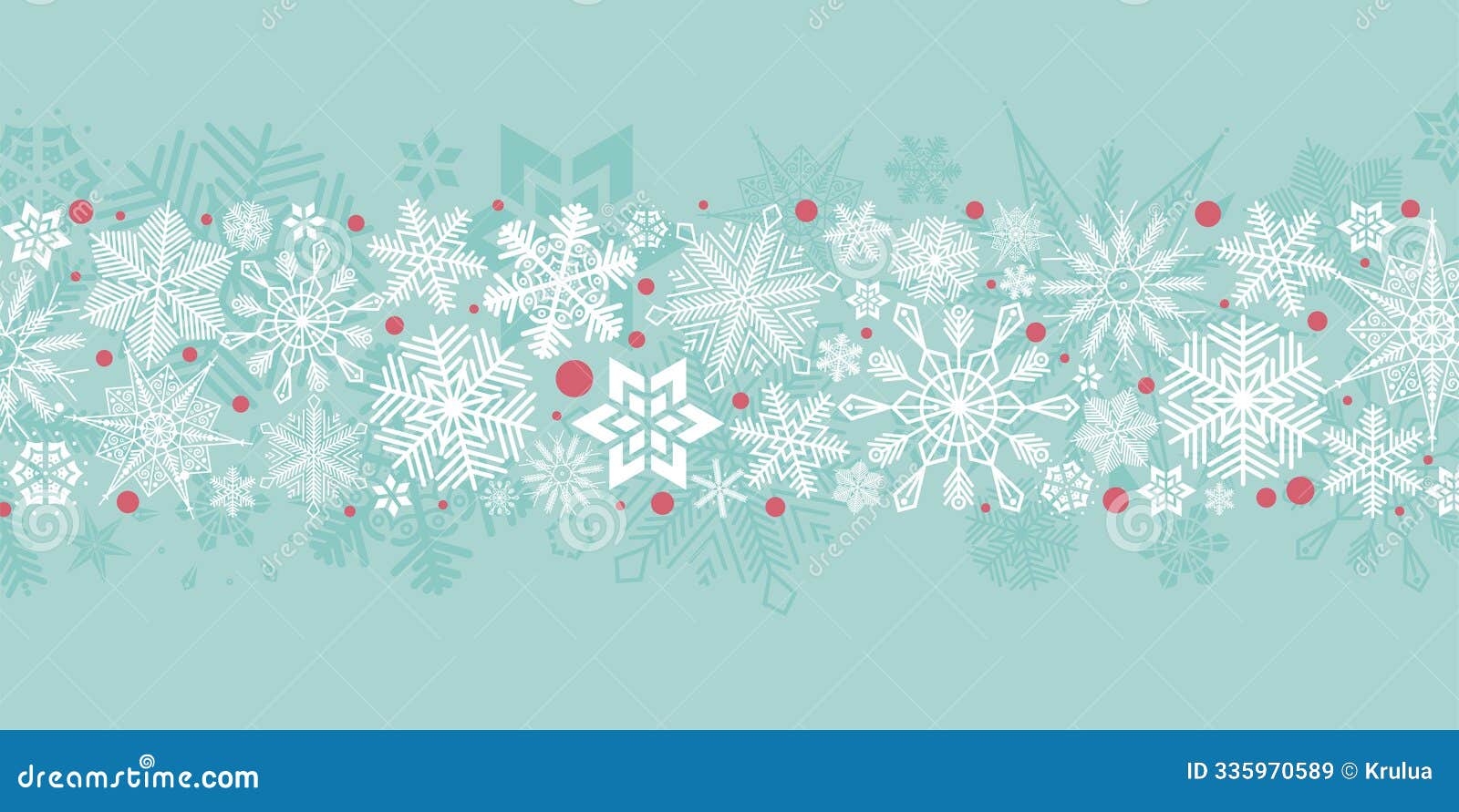 Festive Christmas Background Design. Different Types of Snowflakes ...