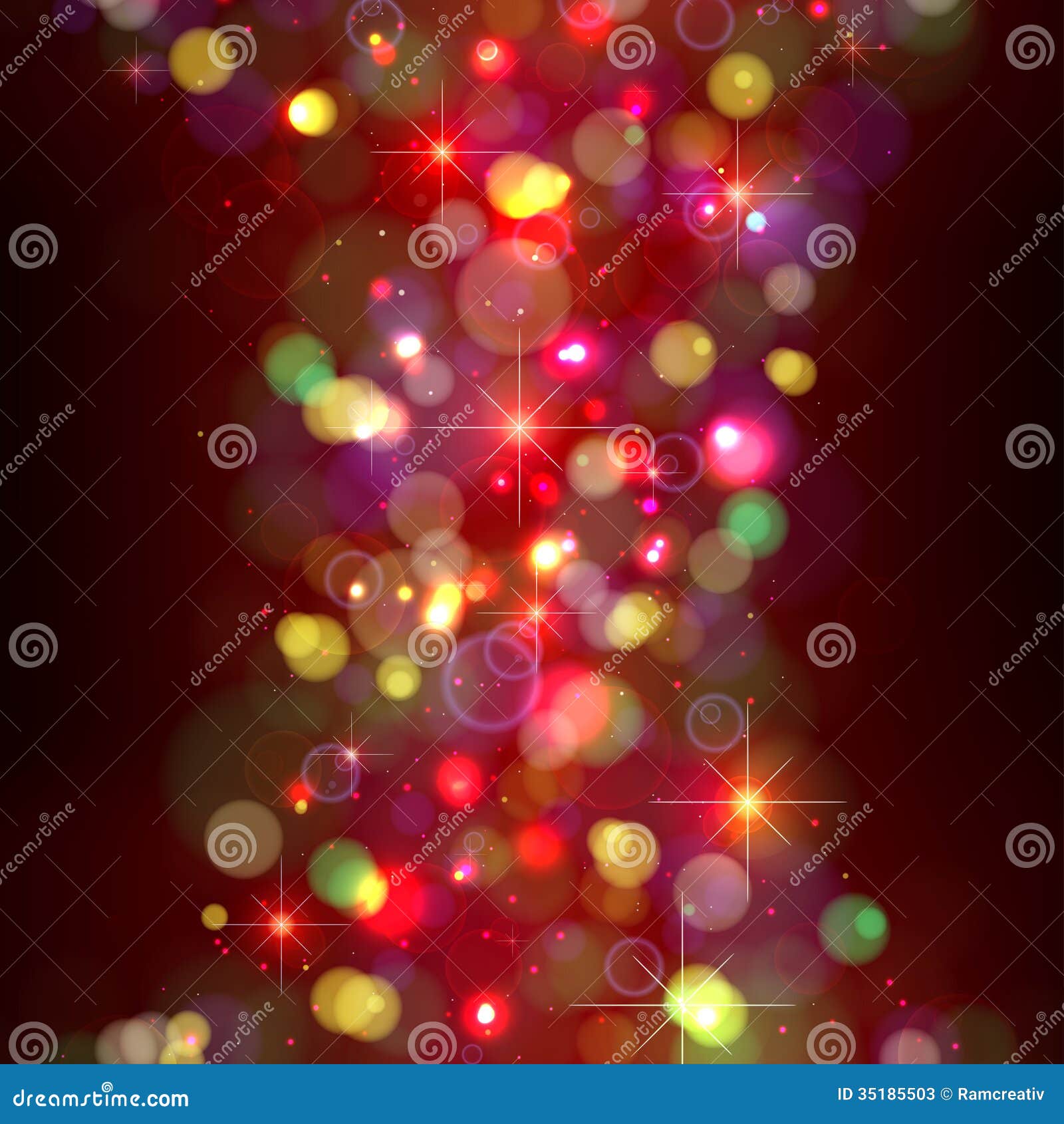 Festive Christmas Background with Lights. Stock Vector - Illustration ...