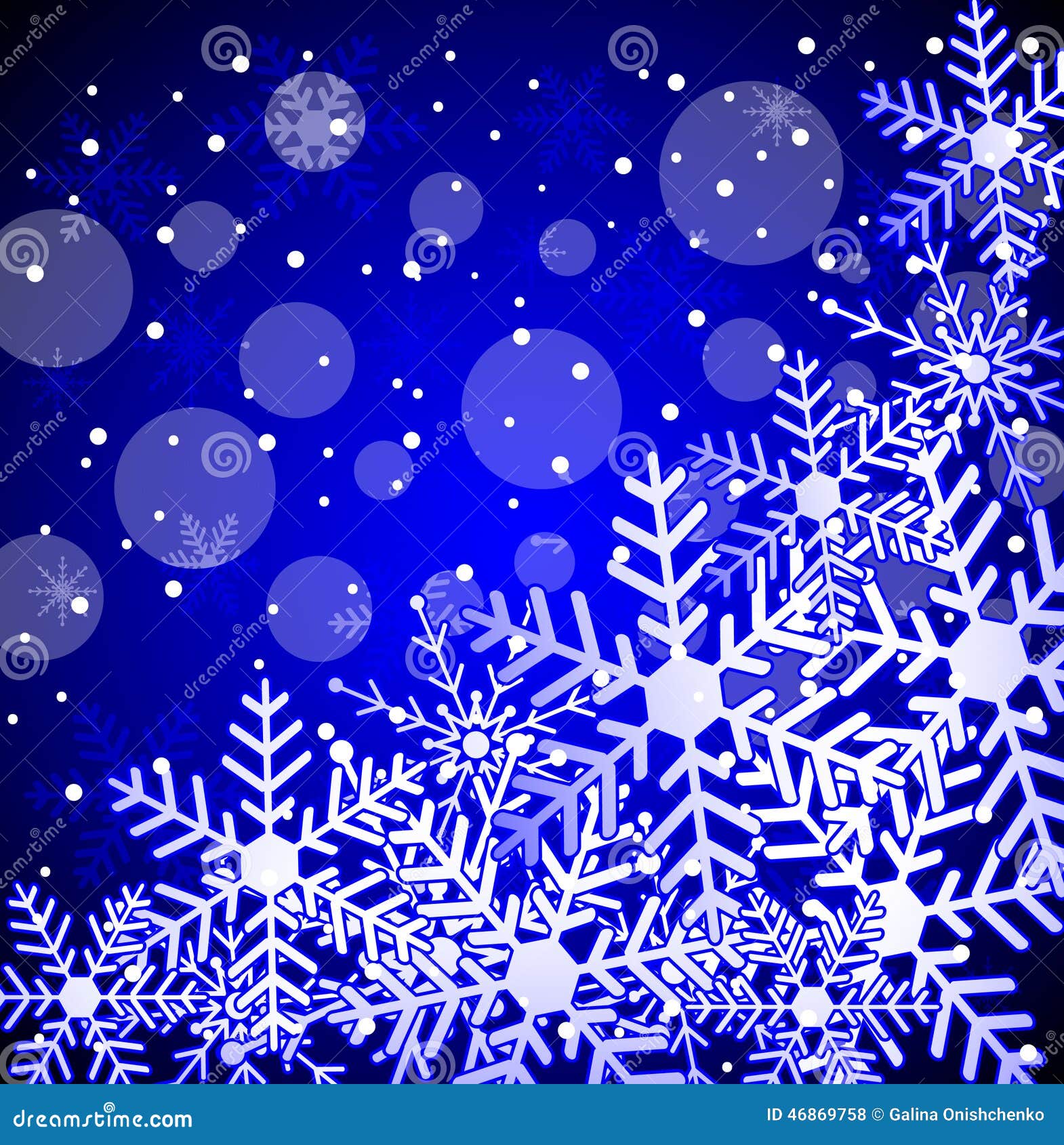 Festive Christmas Background with Snowflakes Stock Vector ...