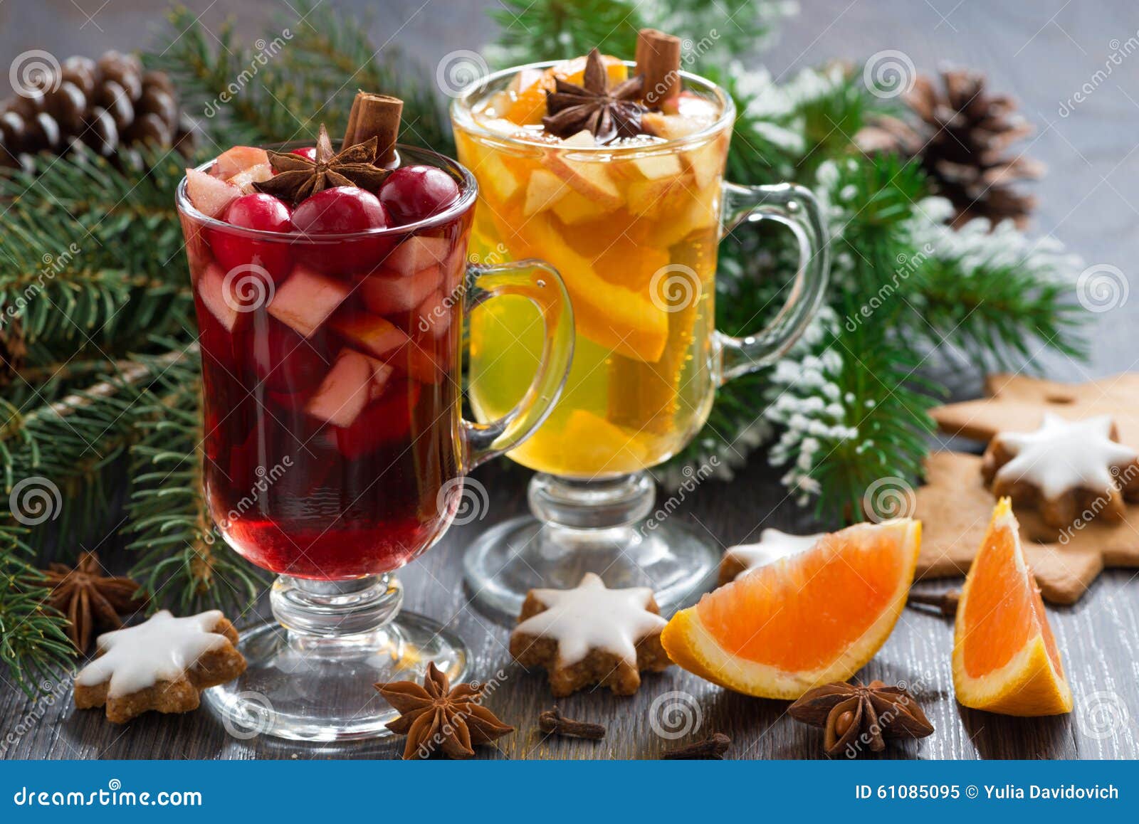 Festive Christmas Beverages, Biscuits and Spices Stock Image - Image of ...