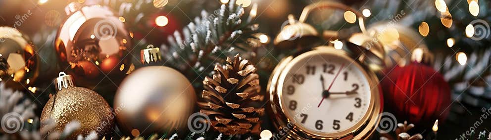 A Festive Christmas Countdown Clock Stock Illustration - Illustration ...