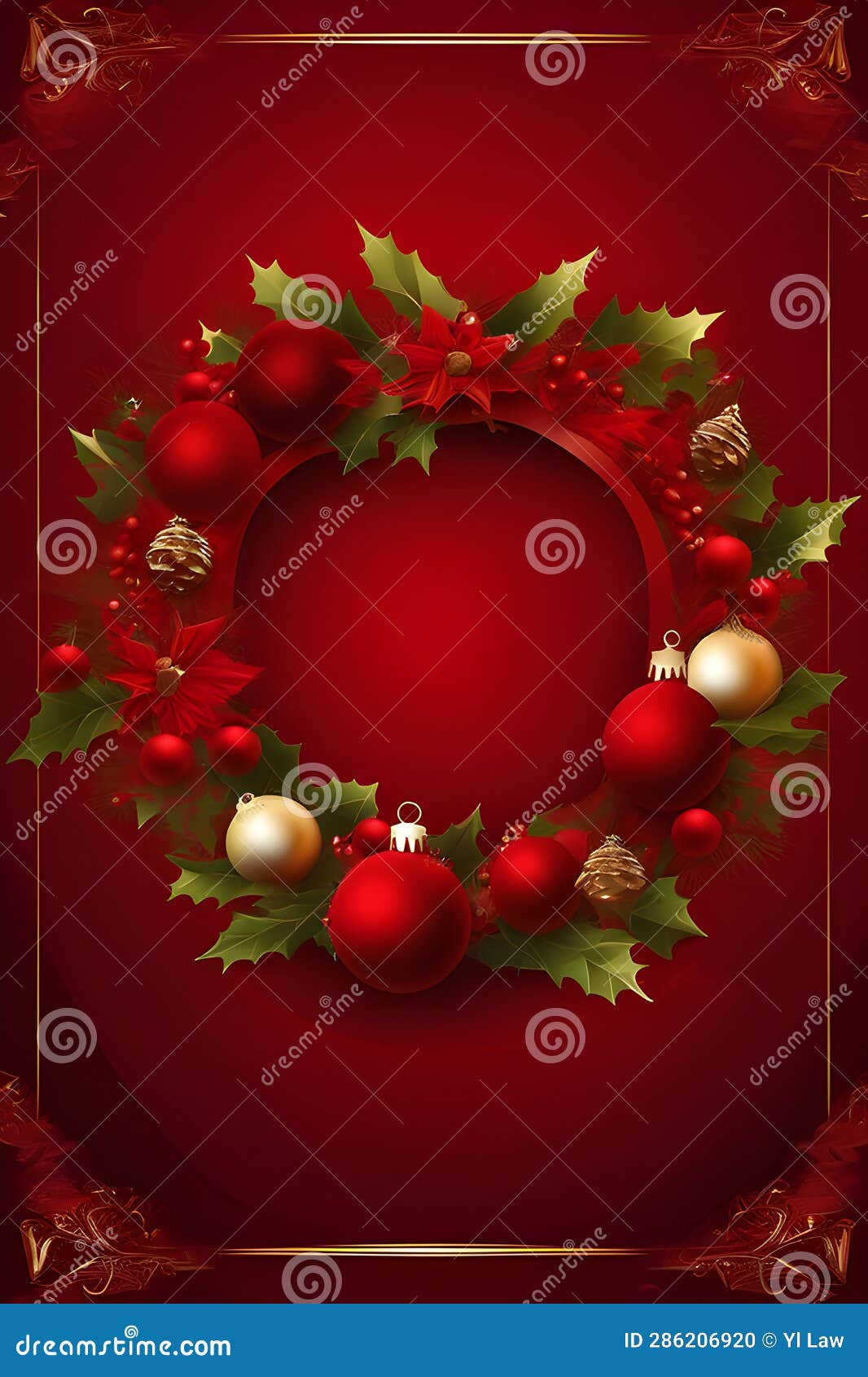 Festive Christmas Flyer with a Royal Red Solid Background Editorial ...