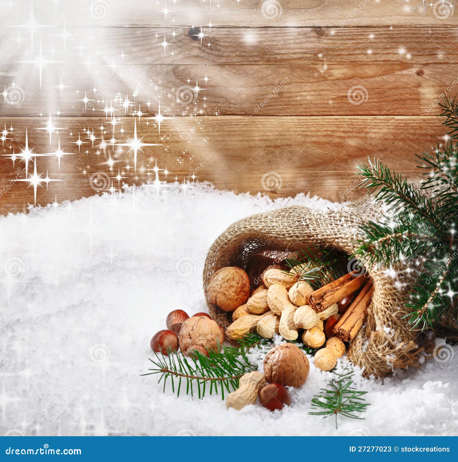 Festive Christmas Nuts and Spices Stock Image - Image of flare ...