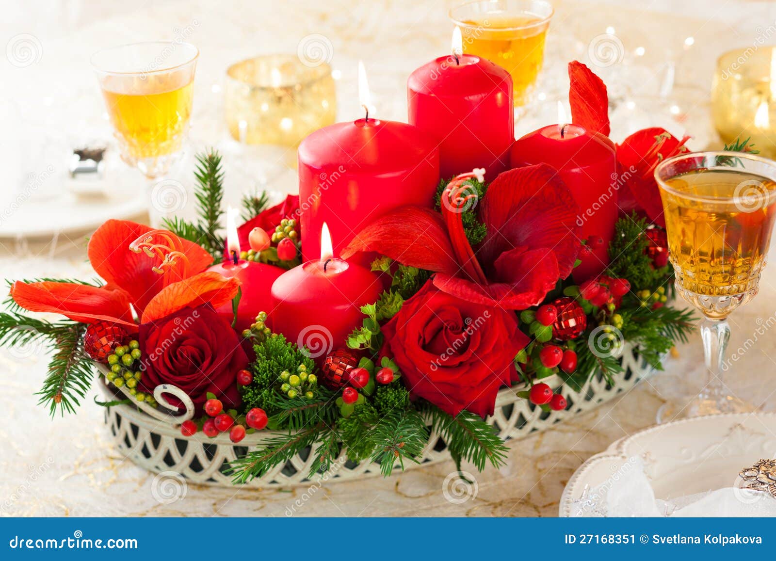 Festive Christmas table stock image. Image of beautiful - 27168351