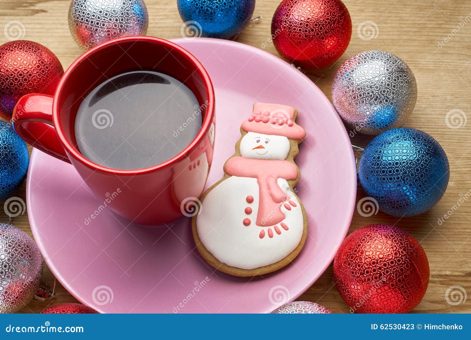 Festive Coffee with Biscuits Stock Image - Image of copy, board: 62530423