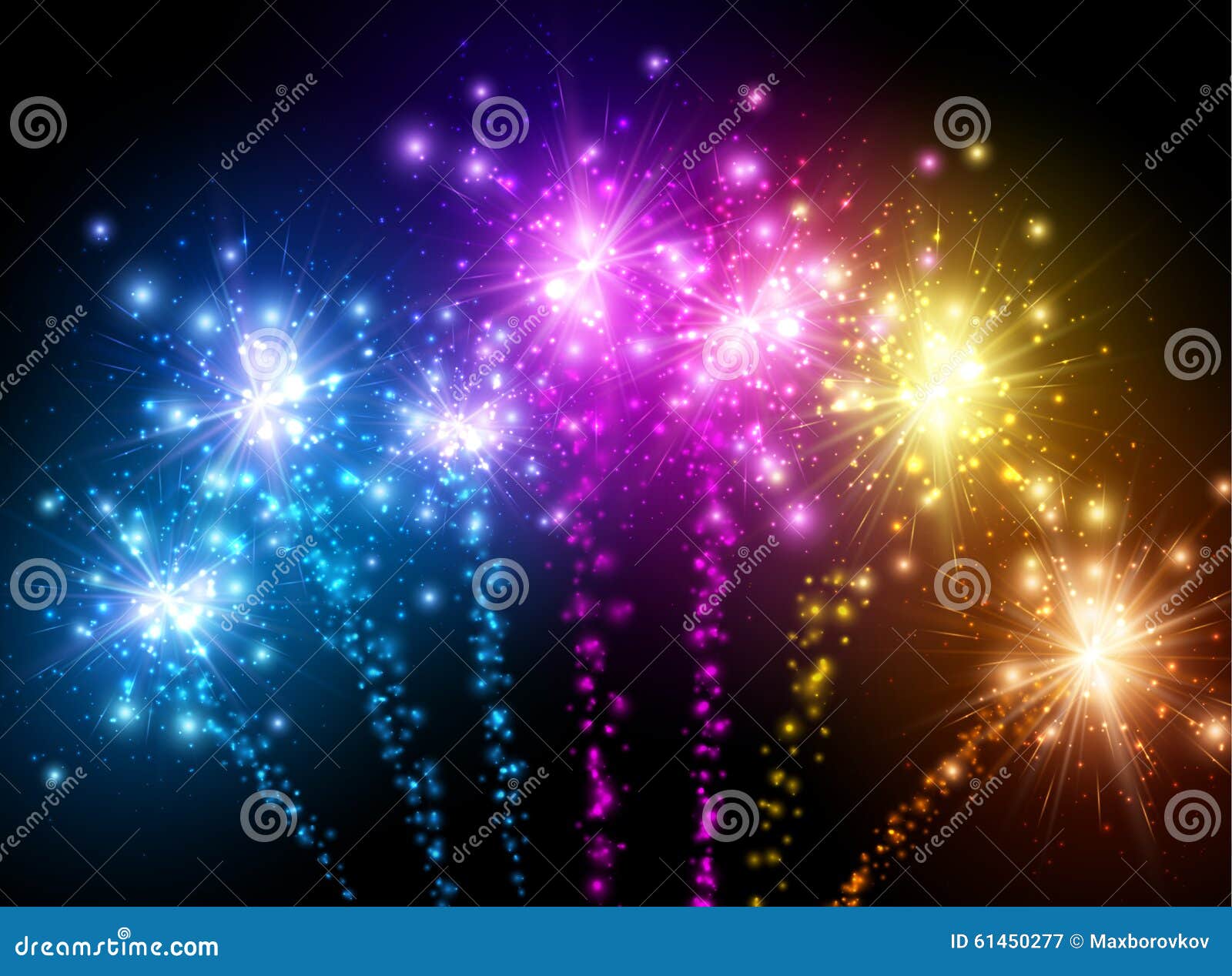 Festive Color Firework Background Stock Vector - Illustration of burn ...