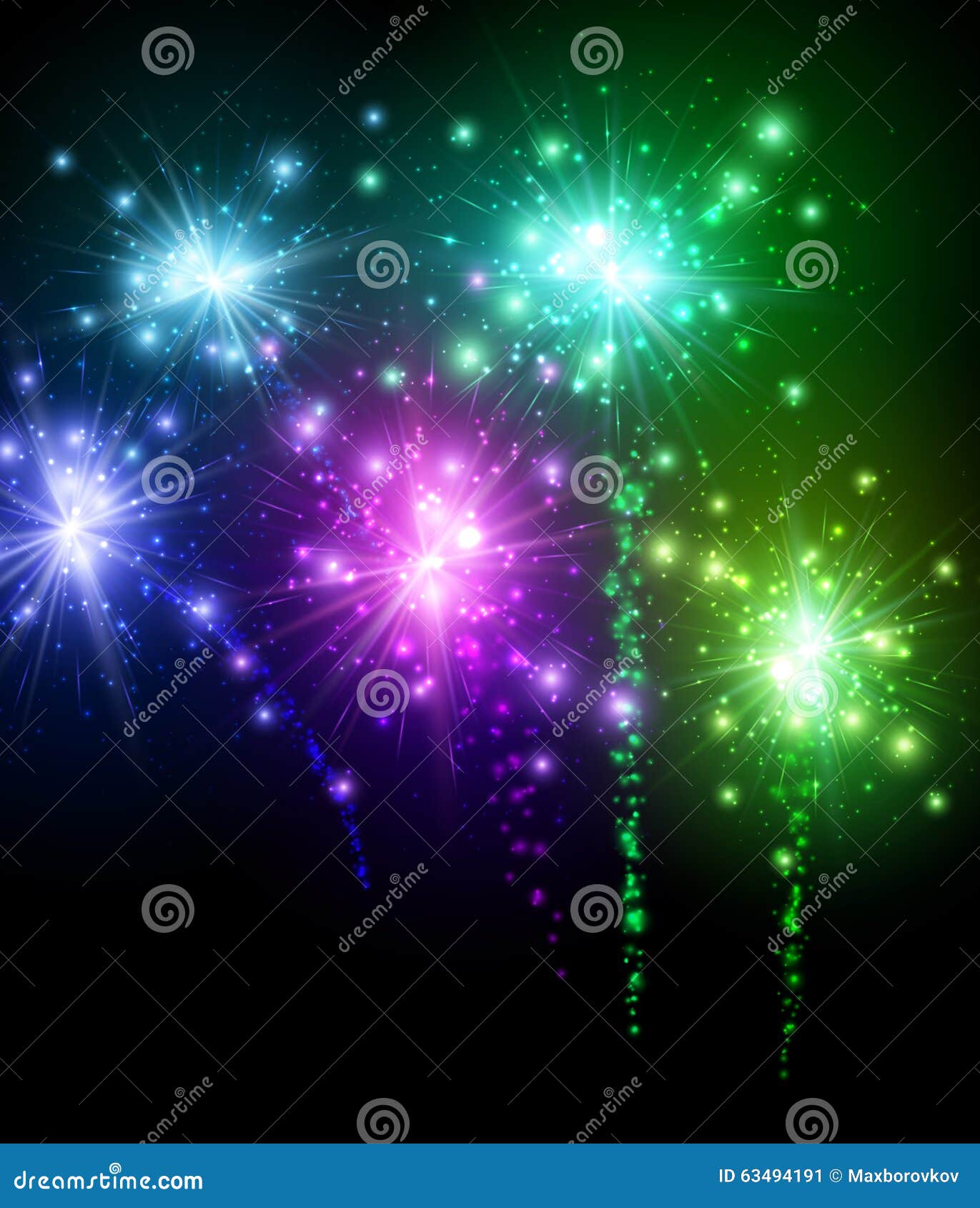 Festive Color Firework Background Stock Vector - Illustration of ...